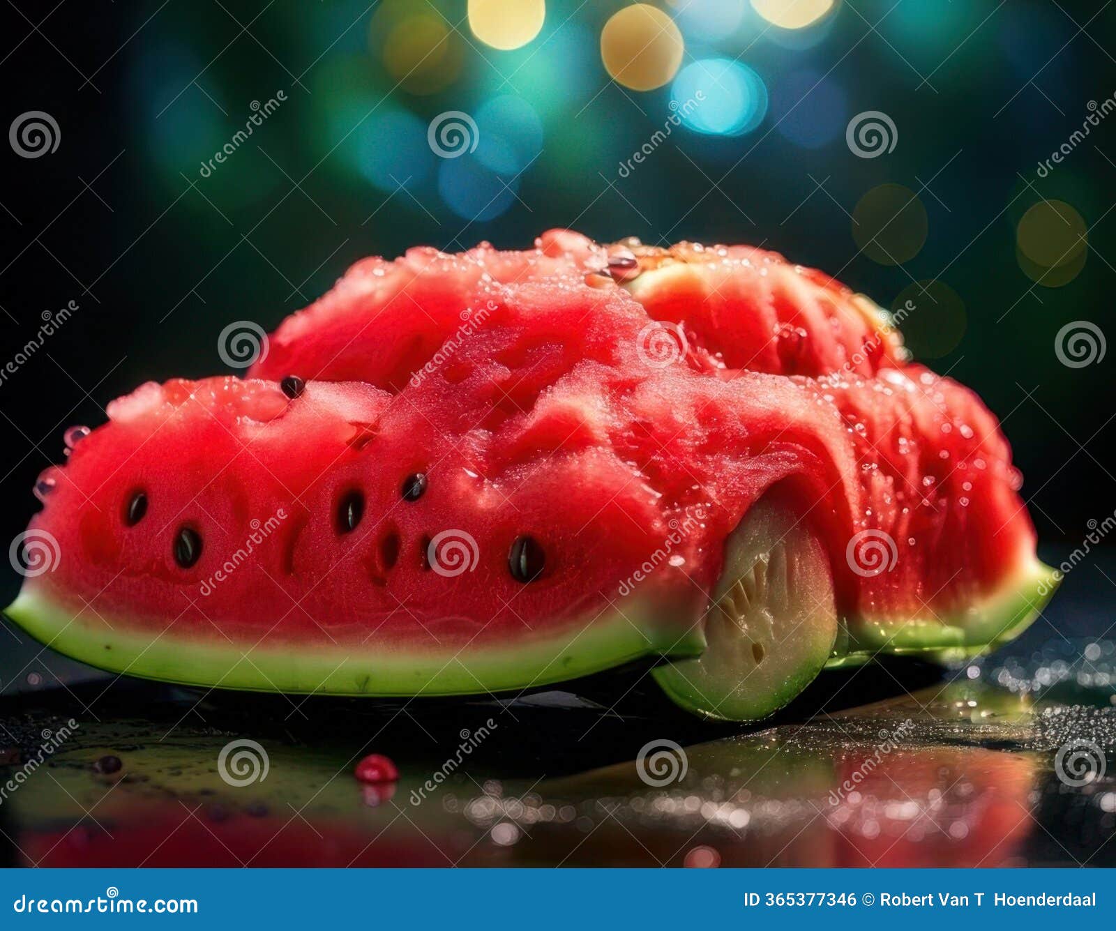 Creative Watermelon Layout. Summer Trendy Bright Pattern With Sliced ...