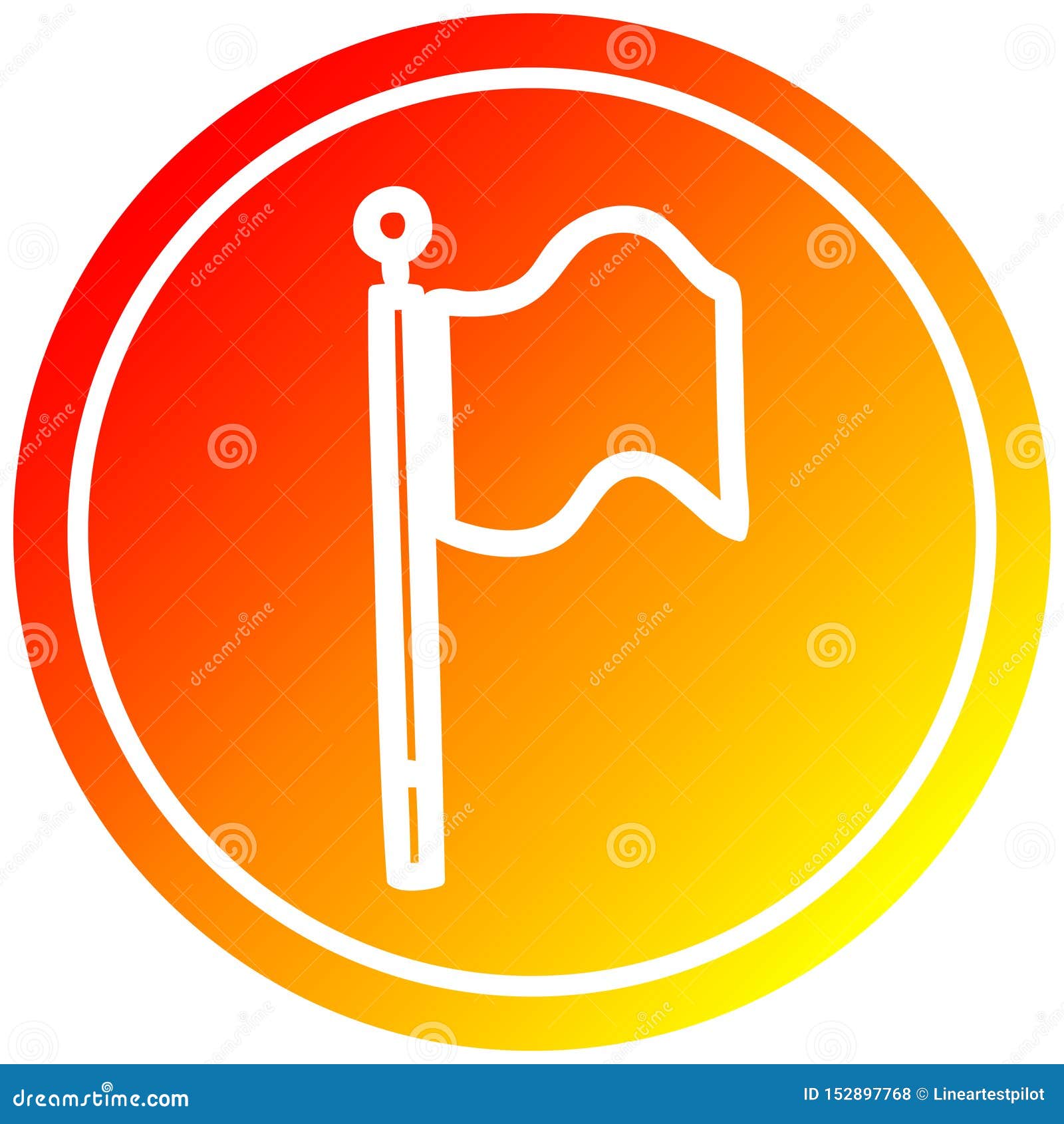 A Creative Waving Flag Circular in Hot Gradient Spectrum Stock Vector ...