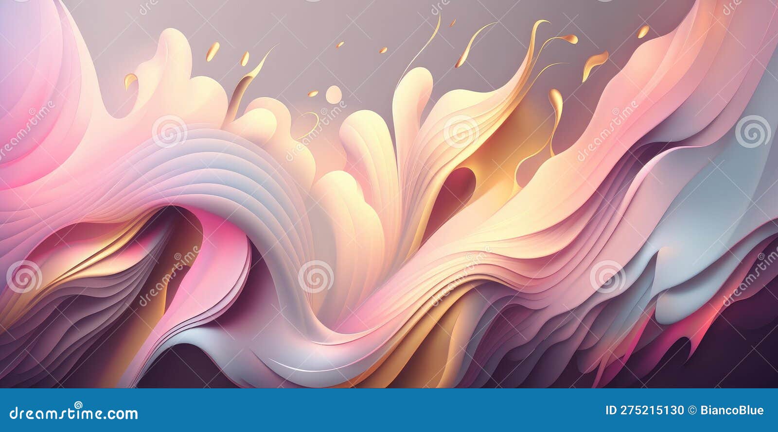 Creative Wavy Pastel Colors Abstract Background Stock Illustration ...