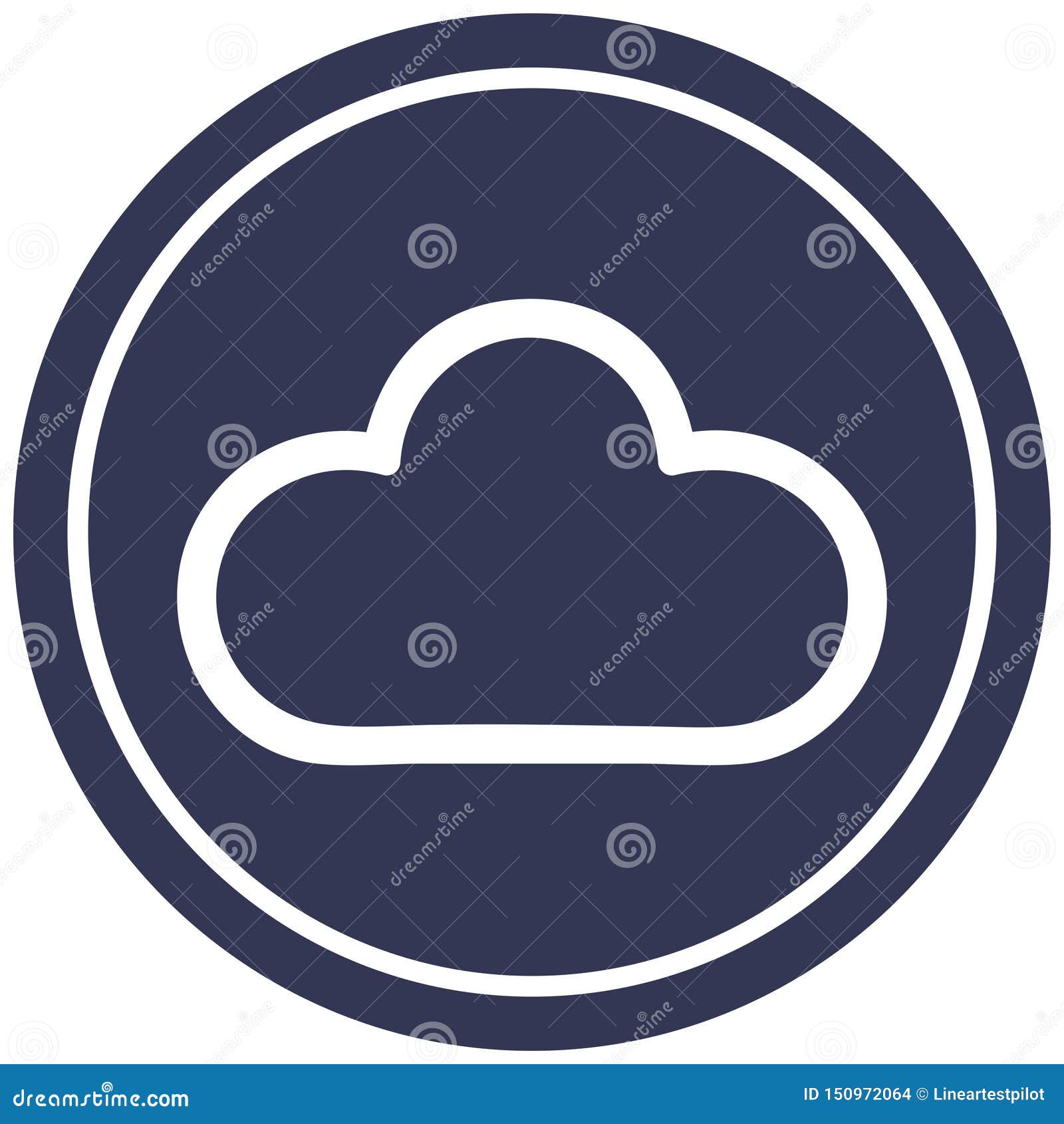 A Creative Weather Cloud Circular Icon Stock Vector - Illustration of ...