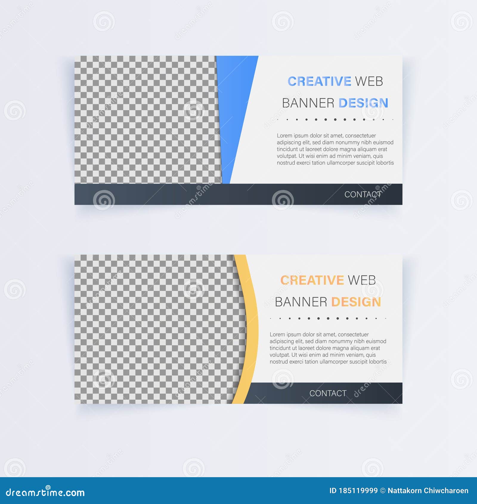 Creative Web Banner Design . Minimal Style . Card Tag . Badge Stock ...