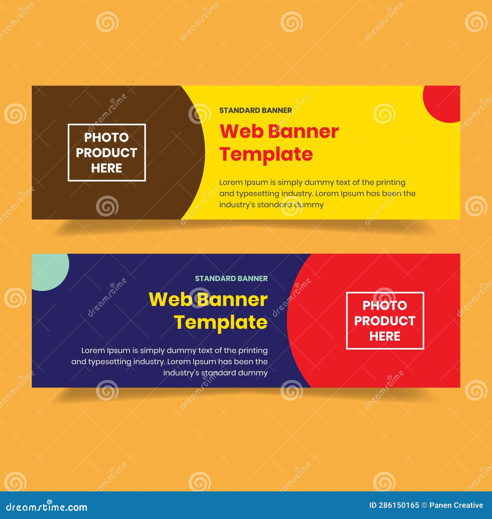 Creative Web Banner Design Template Background Stock Vector ...