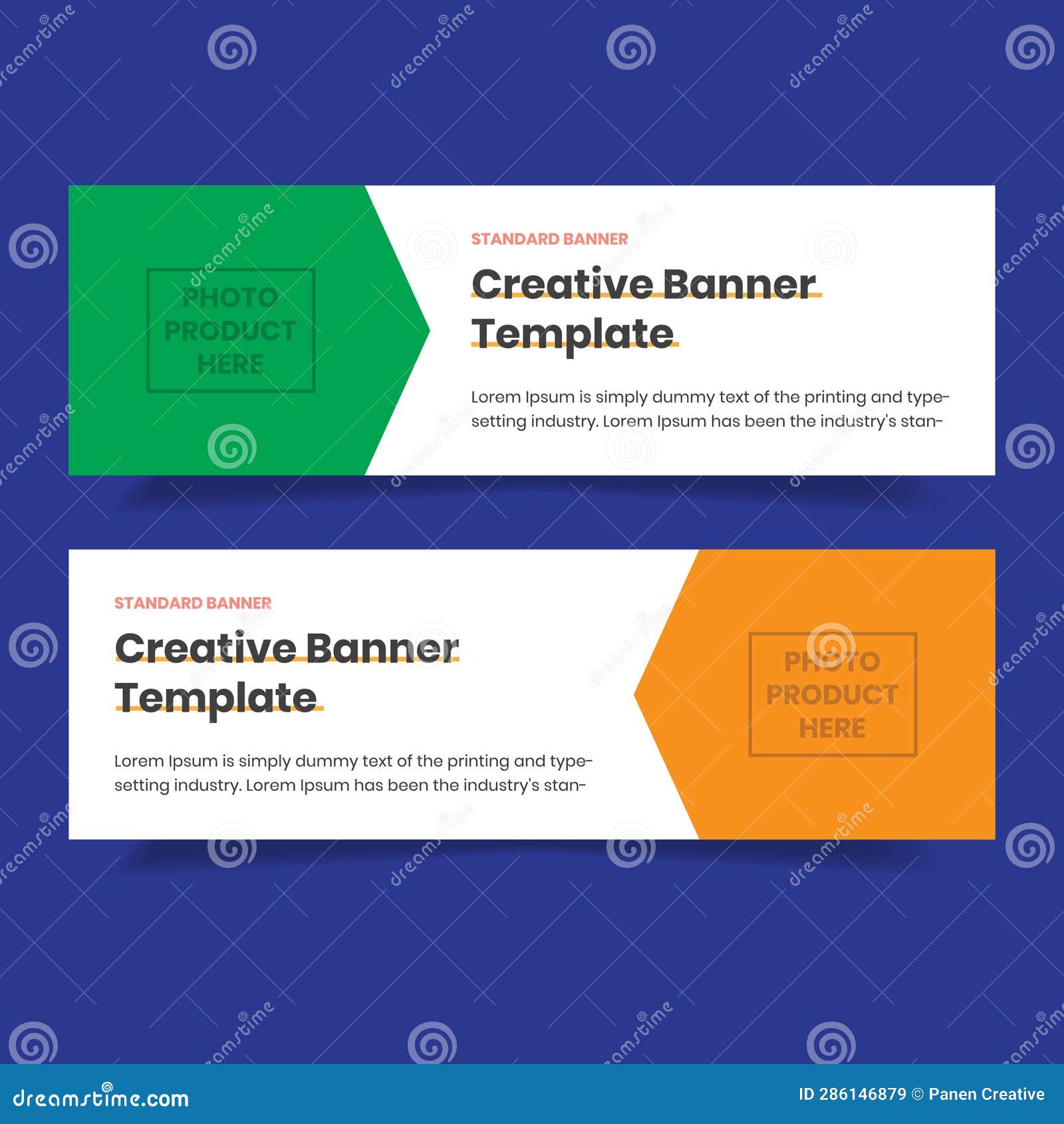 Creative Web Banner Design Template Background Stock Vector ...