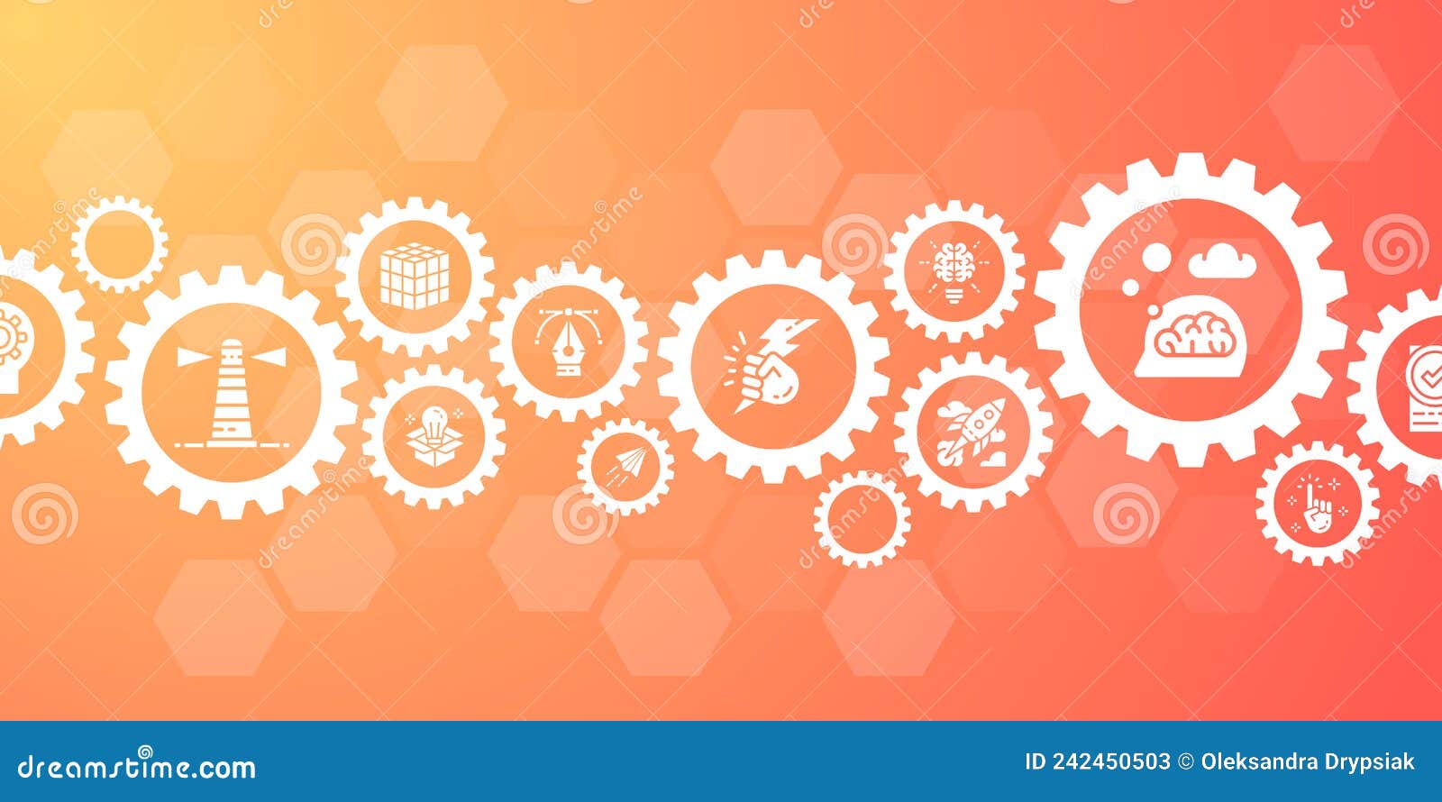 Creative Website Banner Design Template. Innovation, Startup, Artwork ...