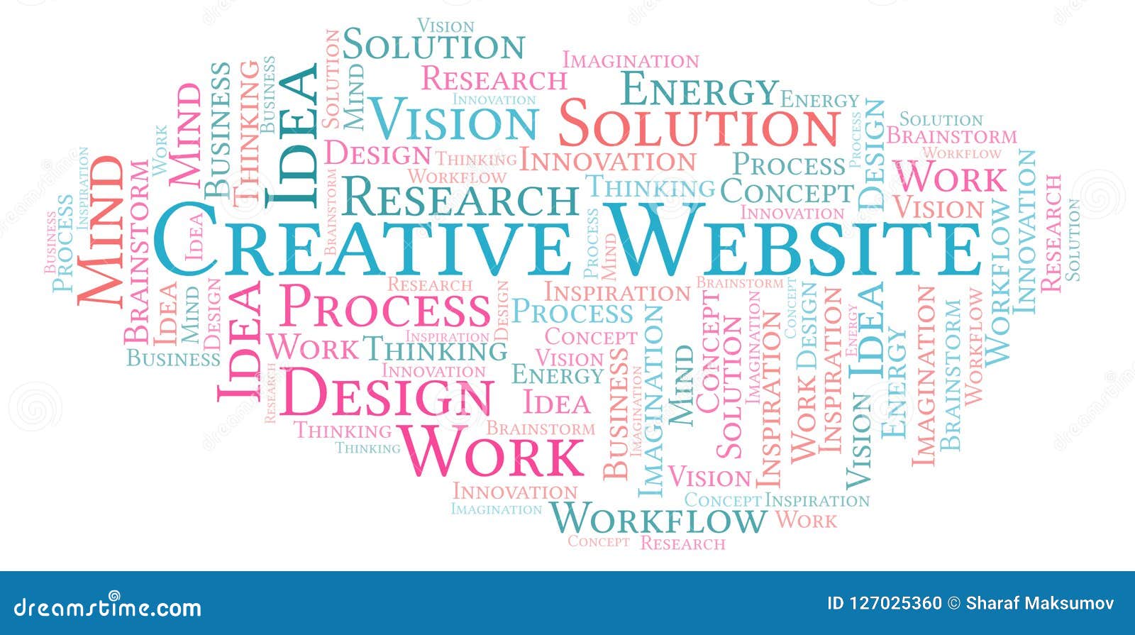 Creative Website Word Cloud, Made with Text only. Stock Illustration ...