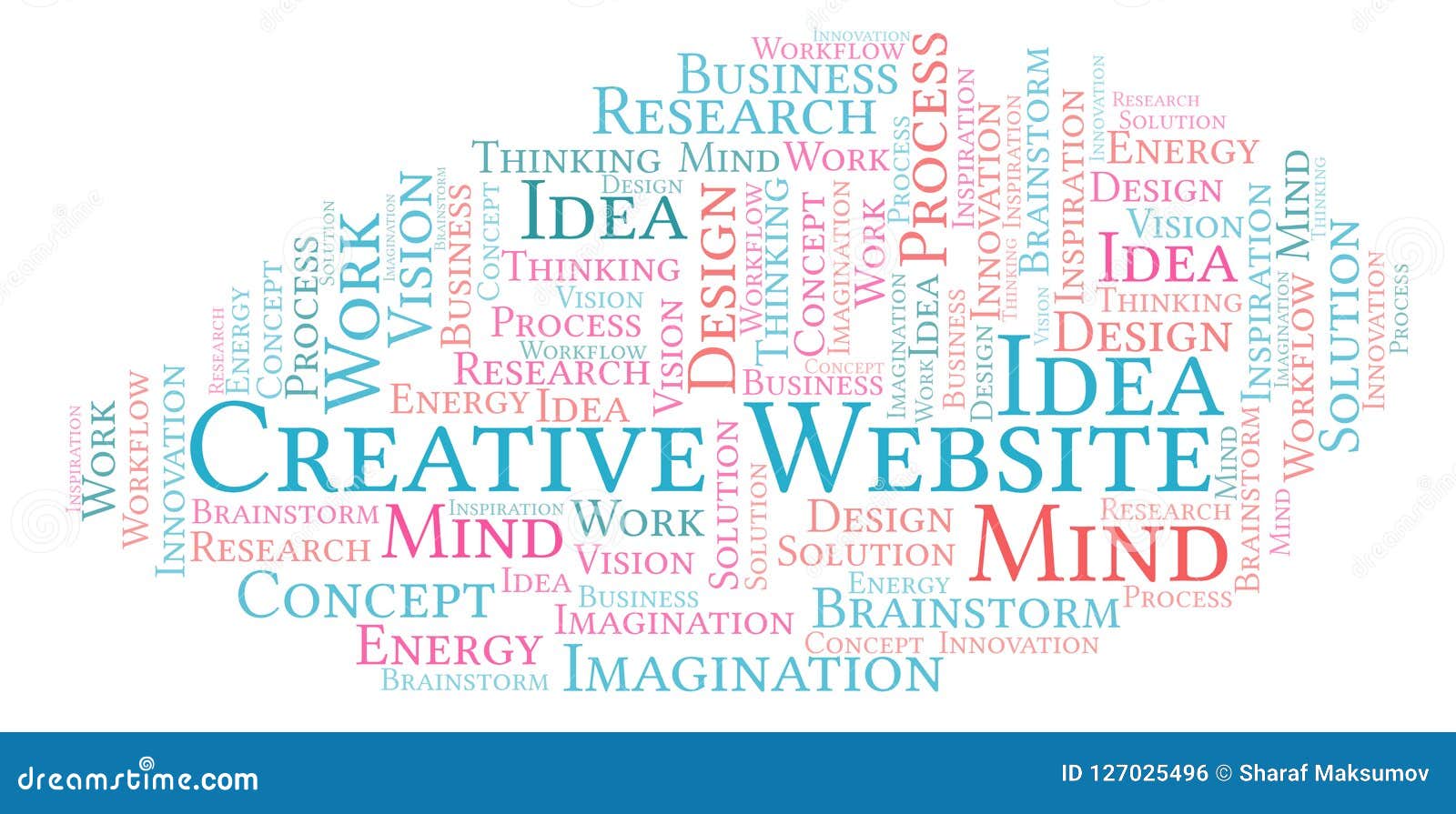 Creative Website Word Cloud, Made with Text only. Stock Illustration ...
