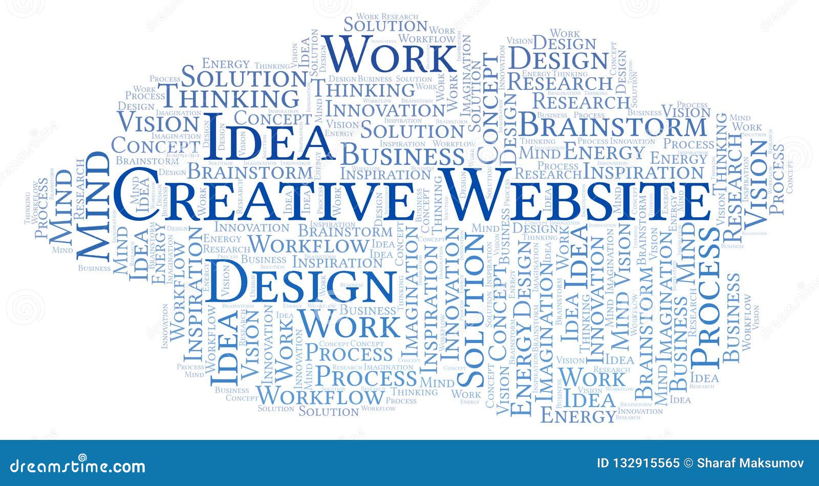 Creative Website Word Cloud, Made with Text only Stock Illustration ...