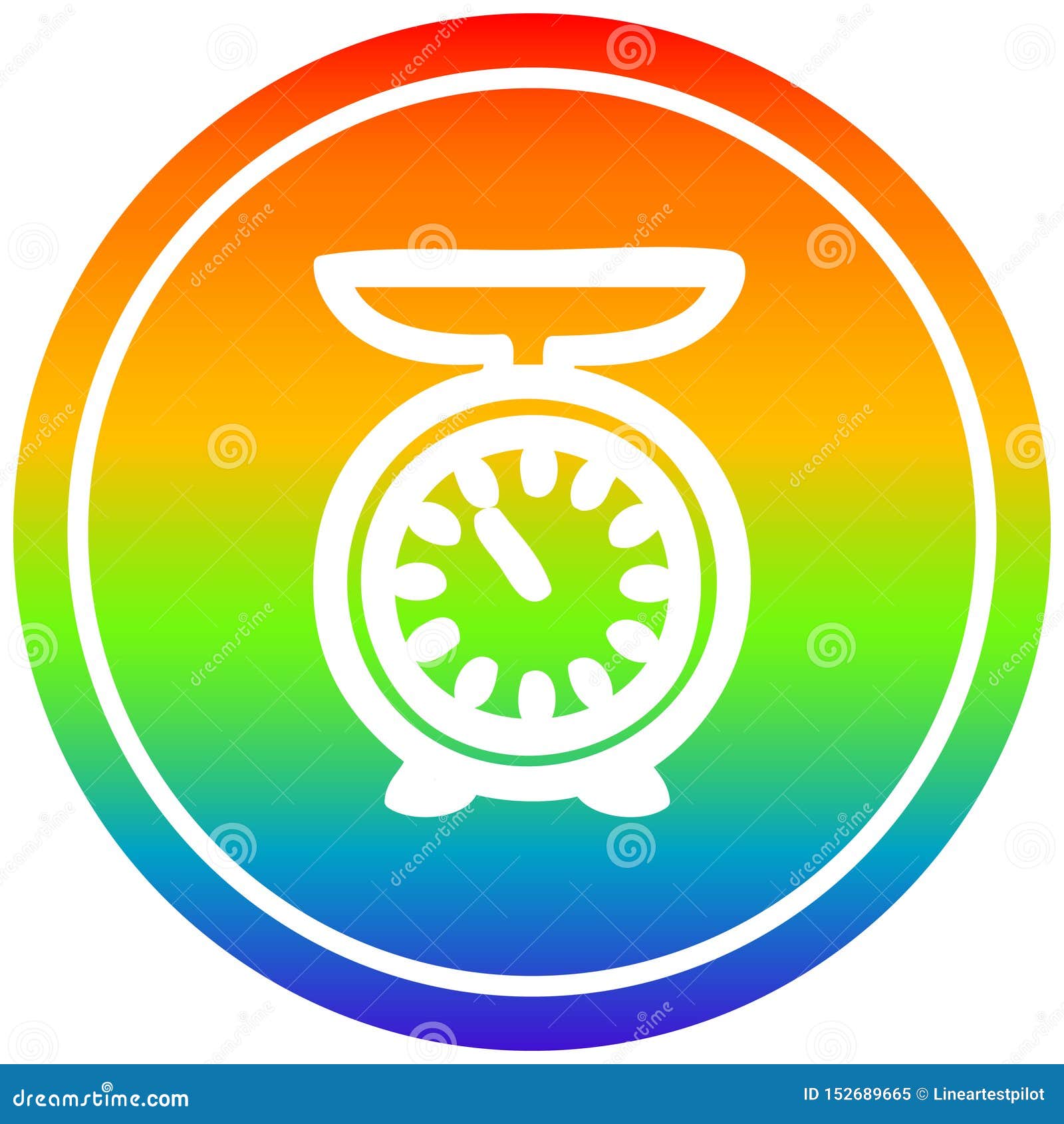 A Creative Weighing Scales Circular in Rainbow Spectrum Stock Vector ...