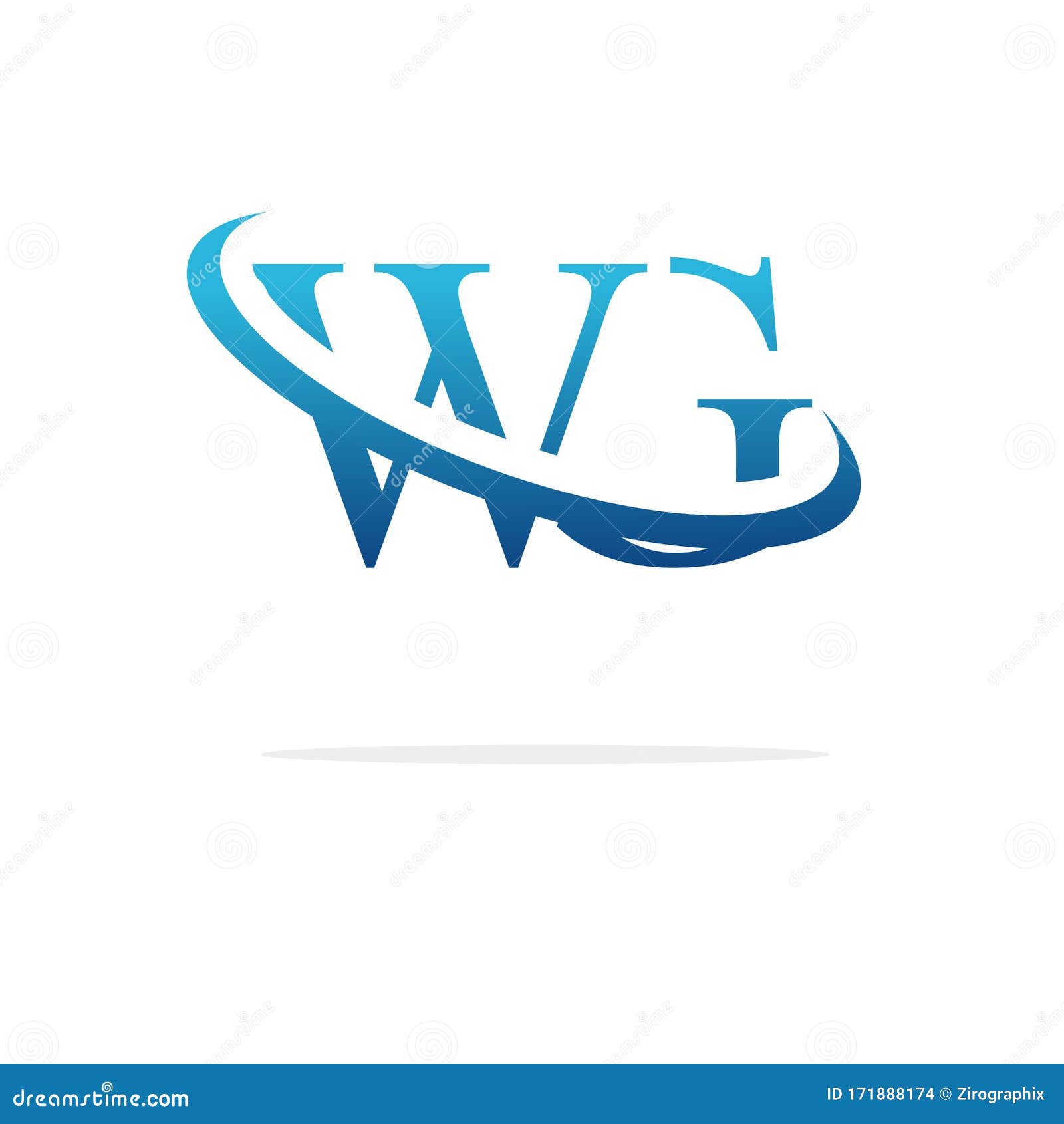Creative WG Logo Icon Design Stock Vector - Illustration of text, crisp ...