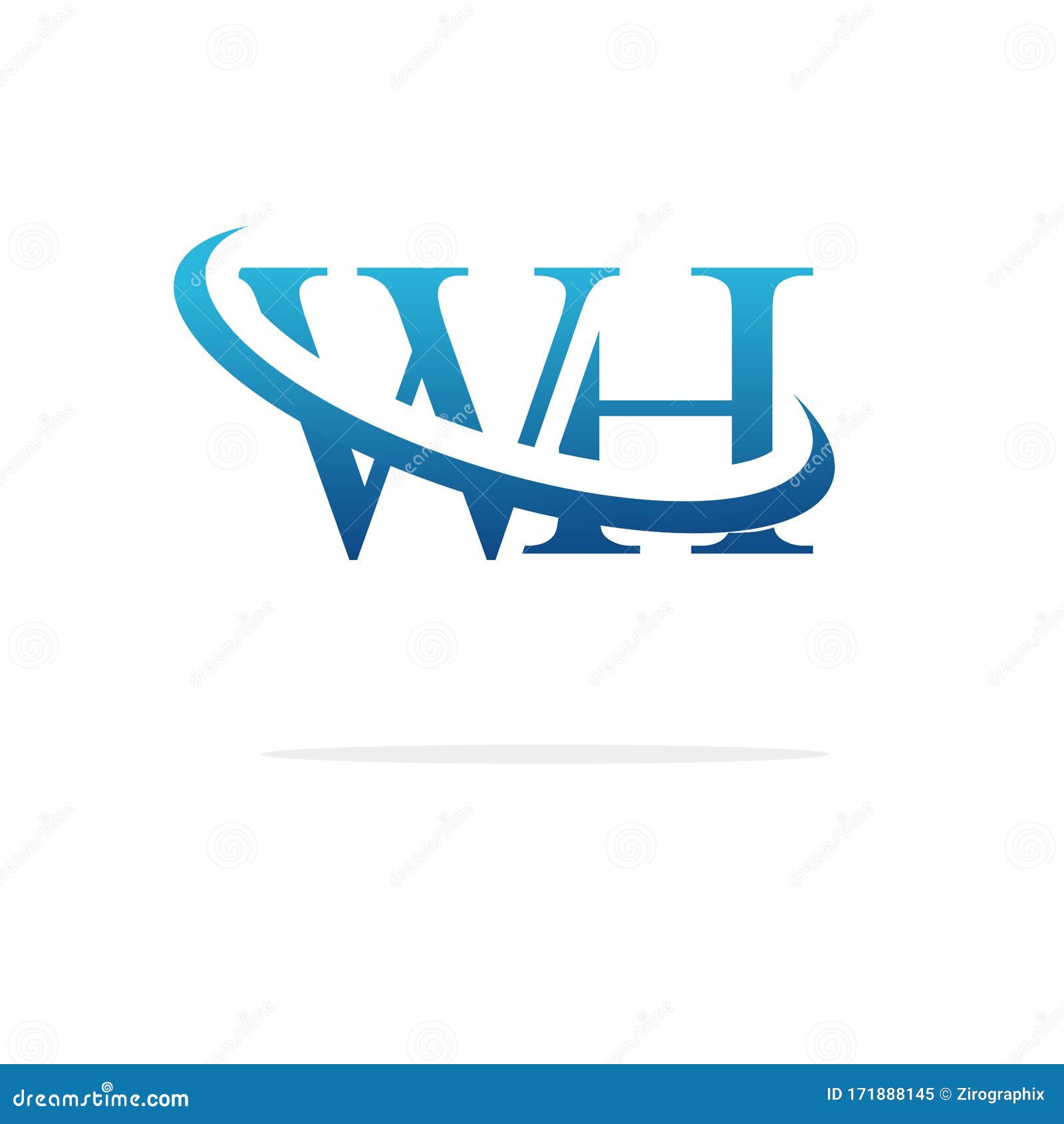 Creative WH Logo Icon Design Stock Vector - Illustration of symbol ...
