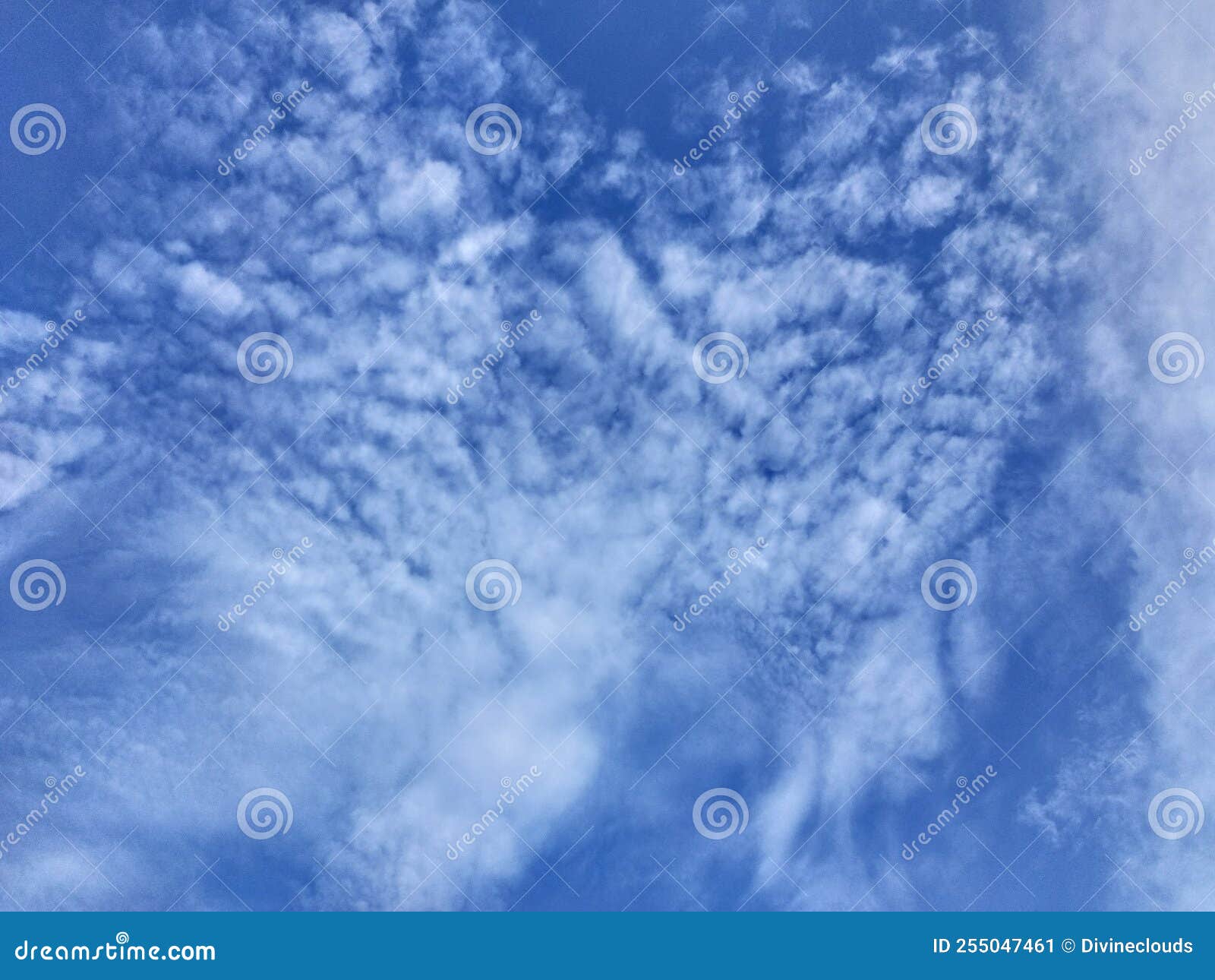White Micro Stratus Clouds Visible in the Top of the Sky Stock Image ...