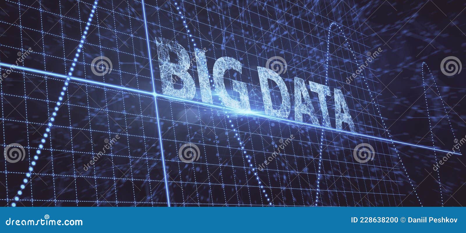 Creative Wide Panoramic Big Data Texture. Technology and Digital ...