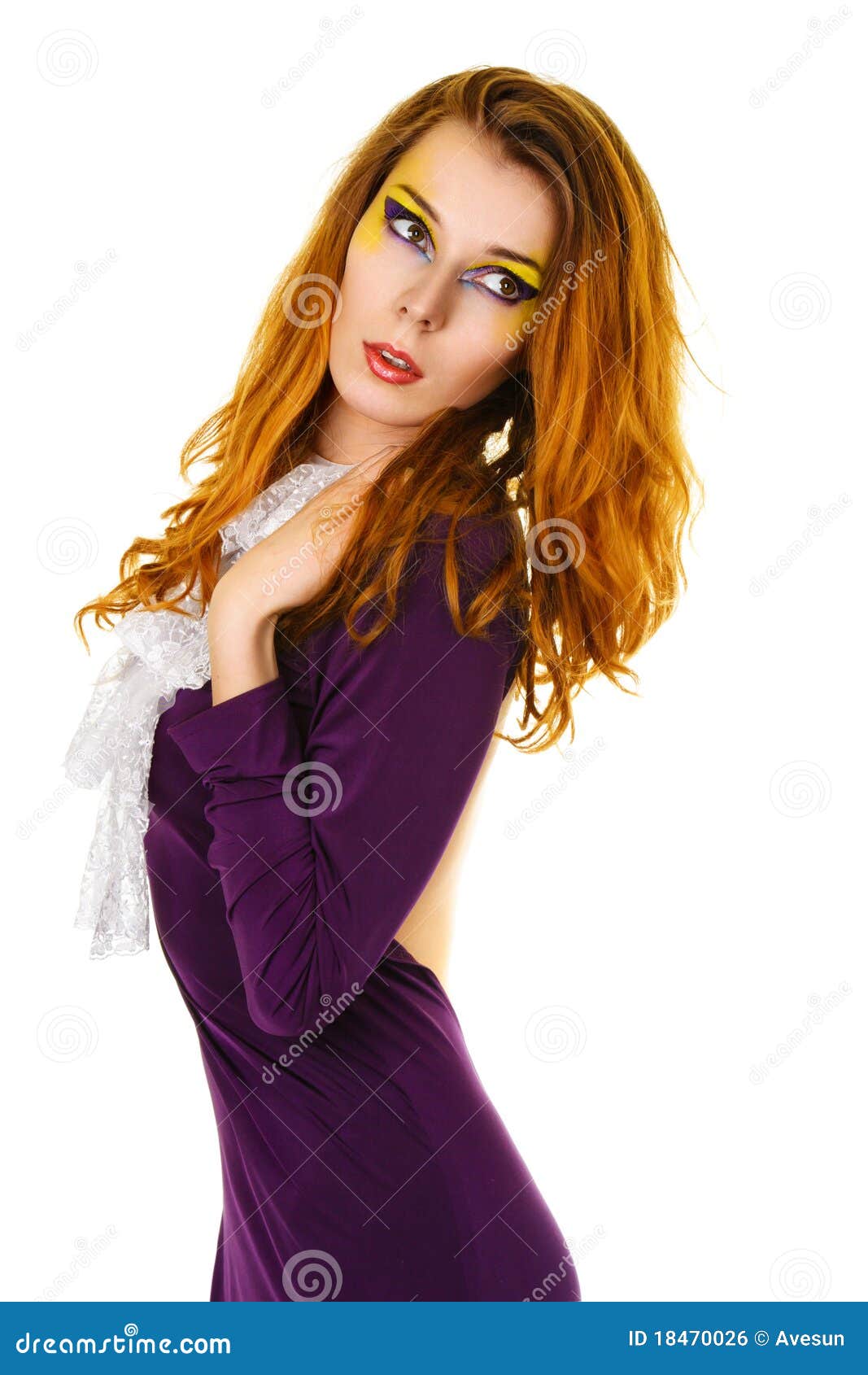 Creative woman stock photo. Image of attractive, head - 18470026