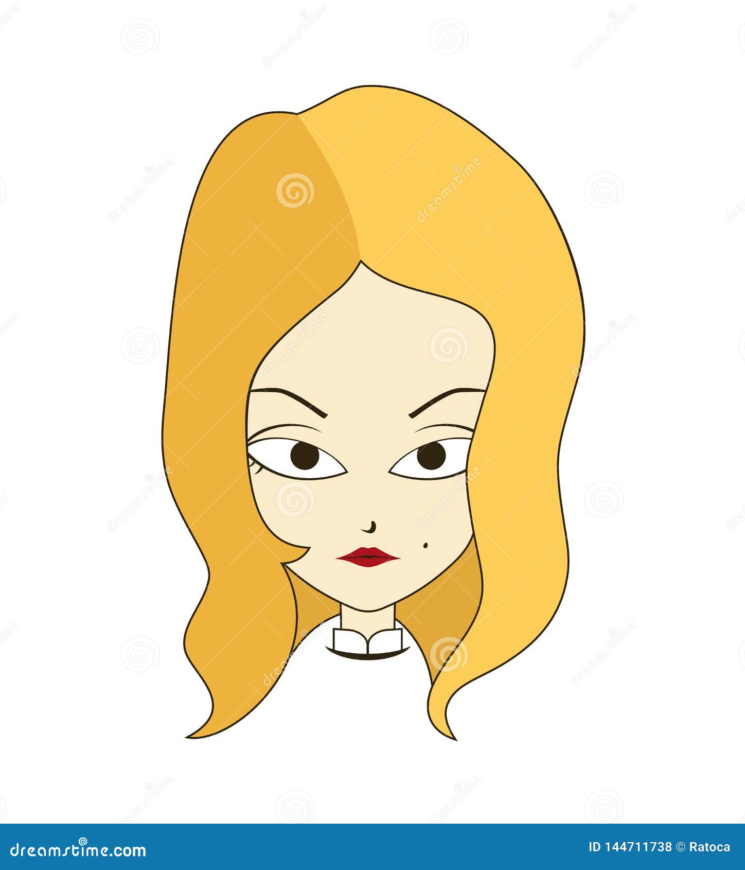Creative woman head draw stock illustration. Illustration of draw ...