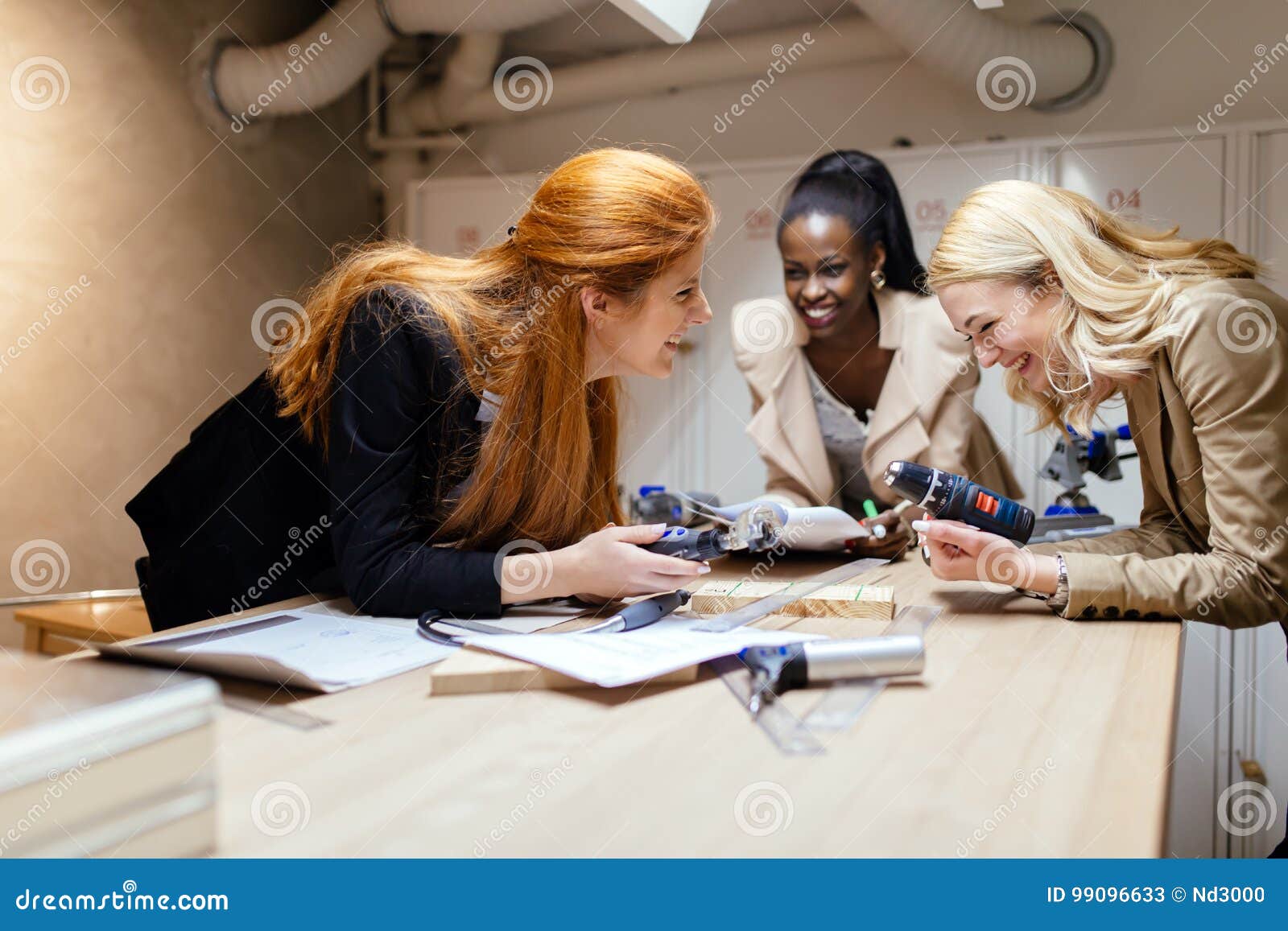 Creative Women Working on Project Stock Image - Image of concept ...
