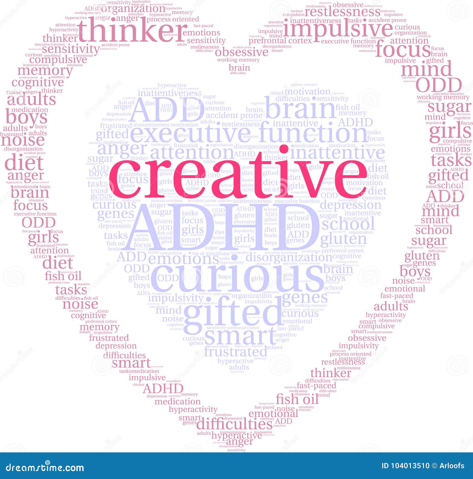 Creative Word Cloud stock vector. Illustration of cognitive - 104013510
