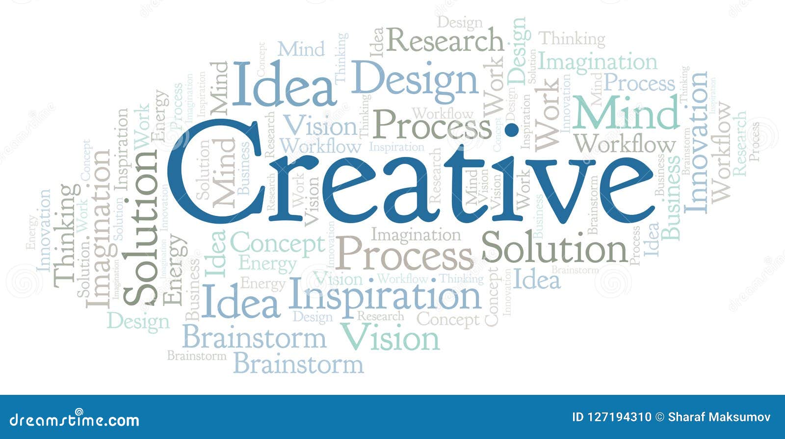 Creative Word Cloud, Made with Text only. Stock Illustration ...