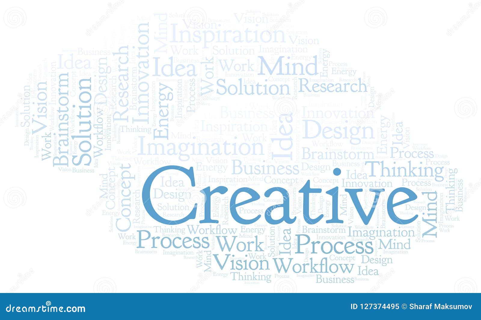 Creative Word Cloud, Made with Text only. Stock Illustration ...