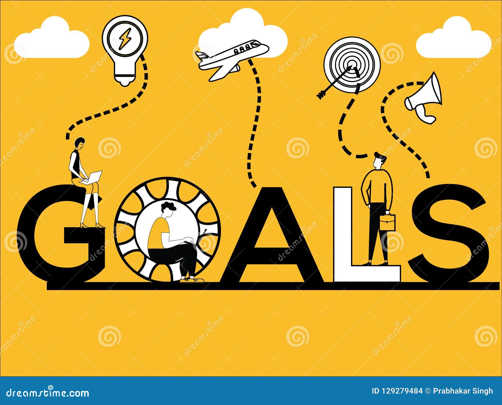 Concept Goal Setting, Progress Tracking, Colorful Blocks For Goal ...