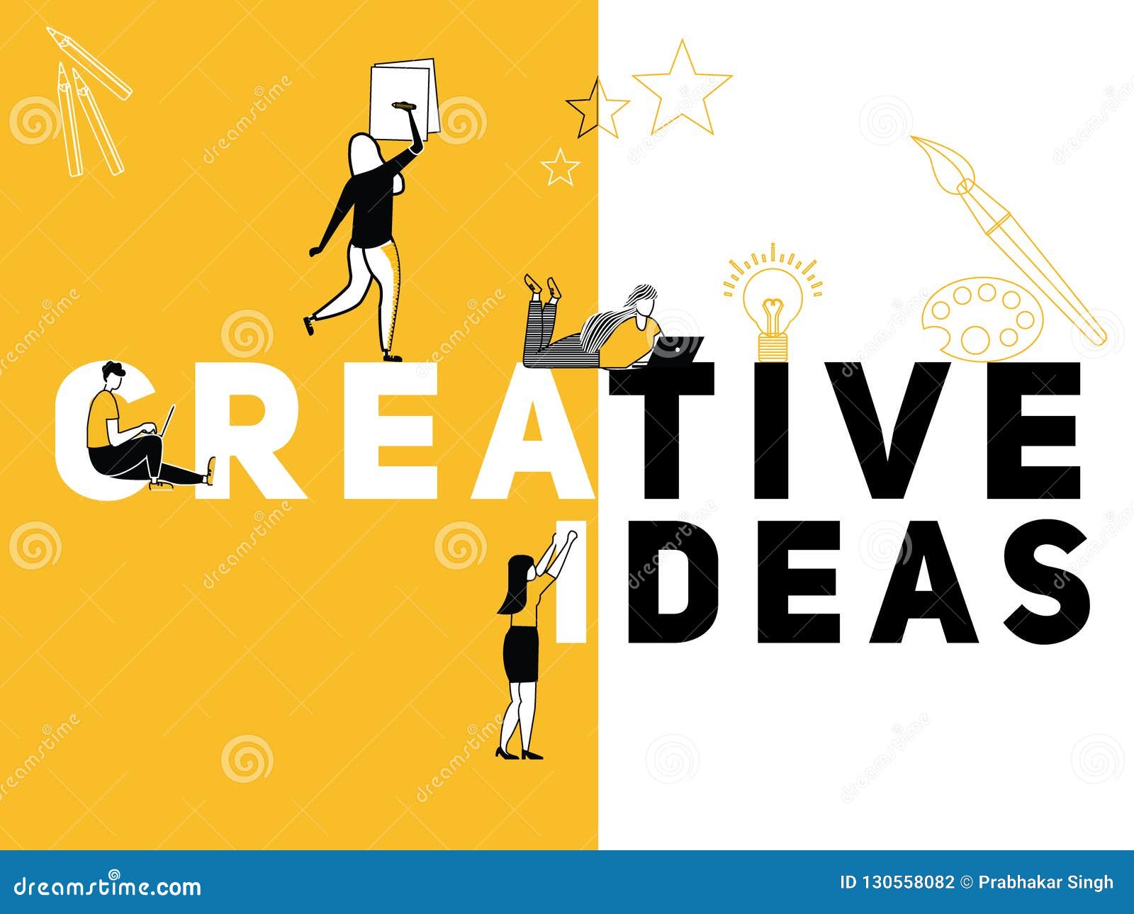 Creative Word Concept Creative Ideas and People Doing Things Stock ...