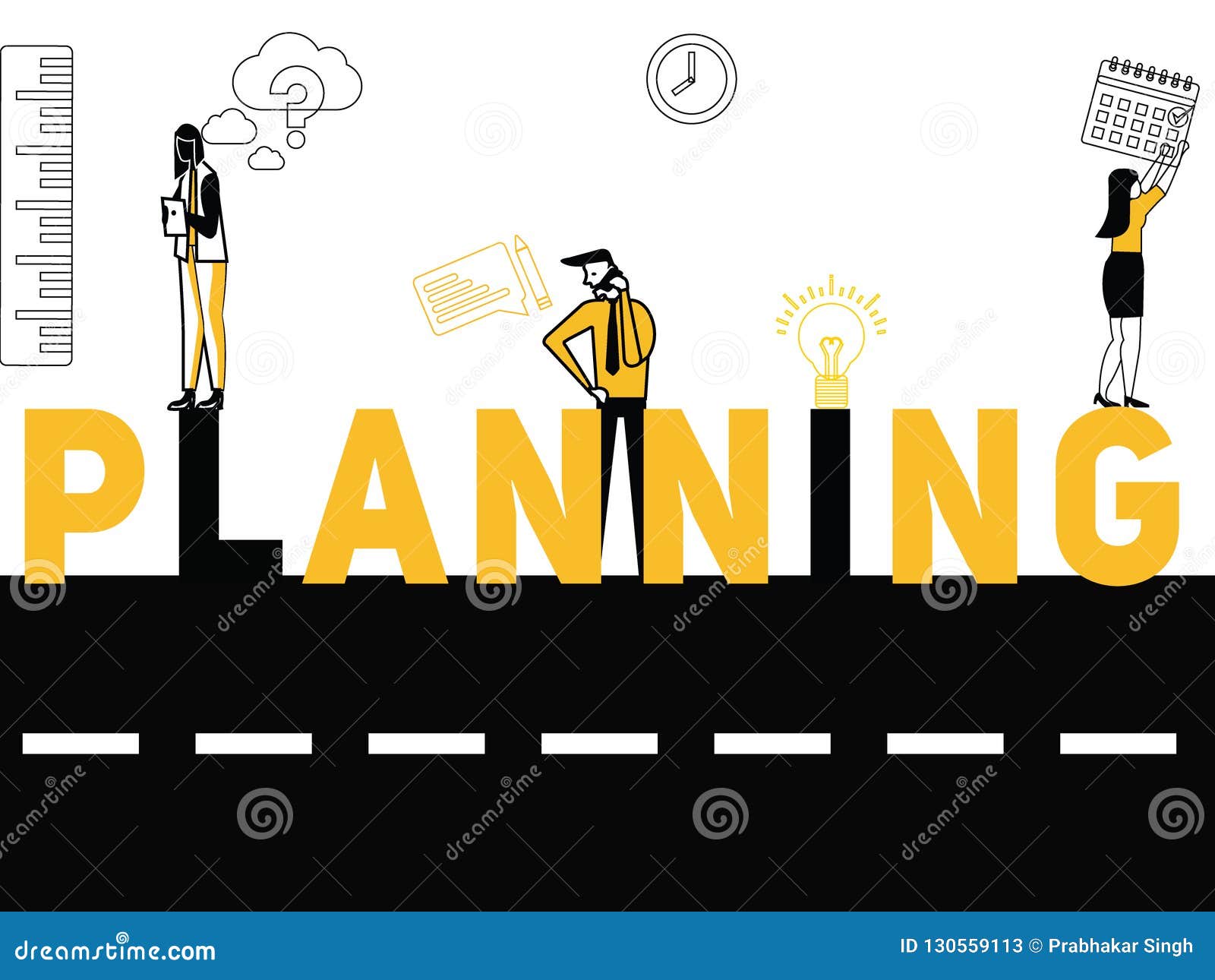 Creative Word Concept Planning and People Doing Things Stock ...