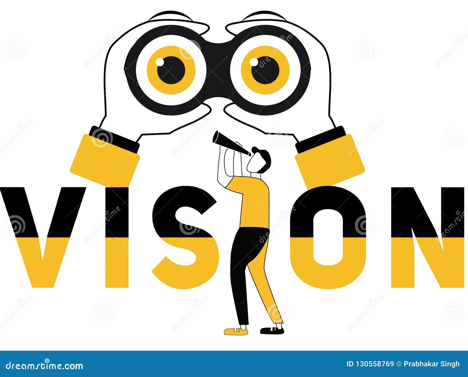 Creative Word Concept Vision and People Doing Things Stock Vector ...