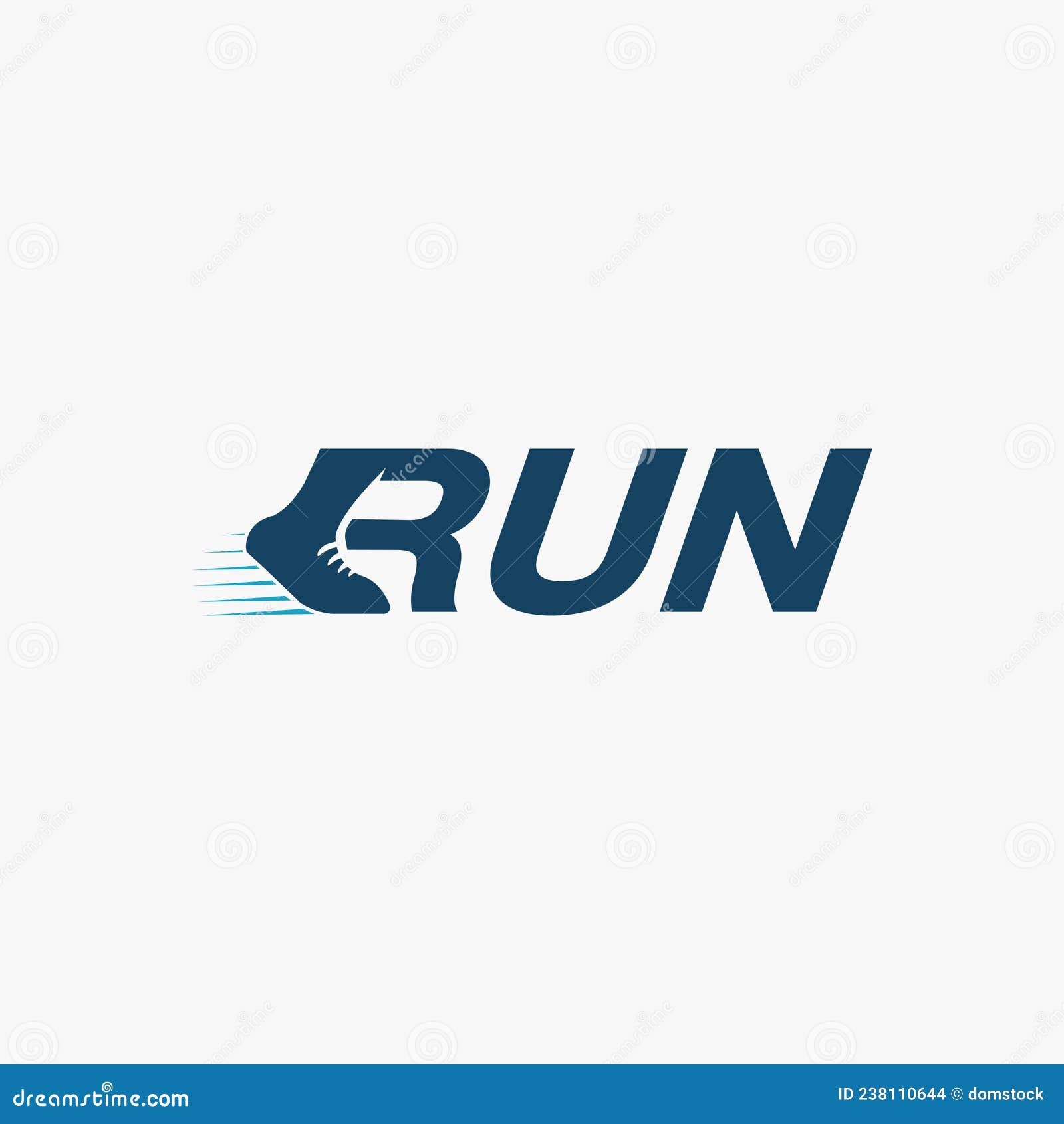Creative Wordmark Logo, R for Run Logo, Running Logo Vector Template ...