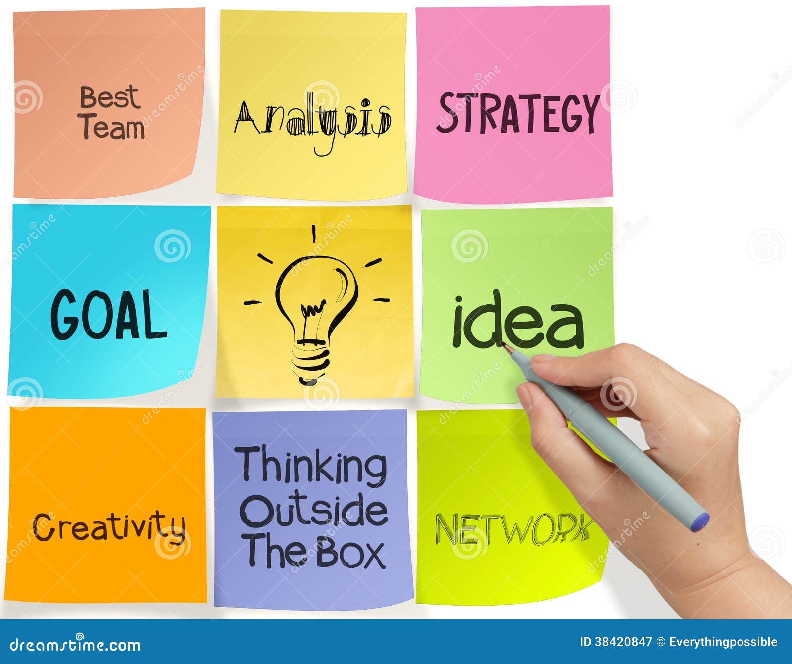 Creative Words on Sticky Note As Concept Stock Image - Image of ...