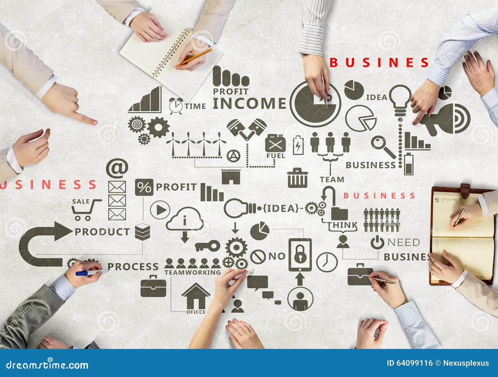 Creative Work of Business Team Stock Photo - Image of team, draw: 64099116