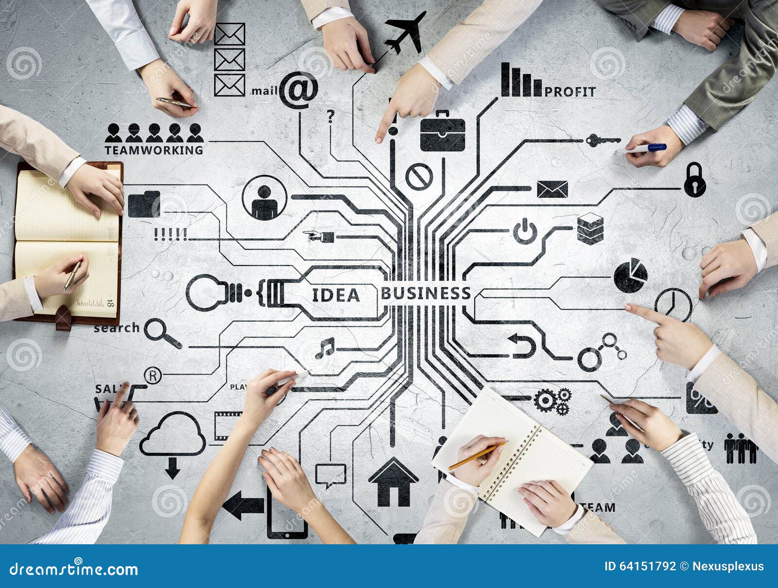 Creative Work of Business Team Stock Photo - Image of report, company ...