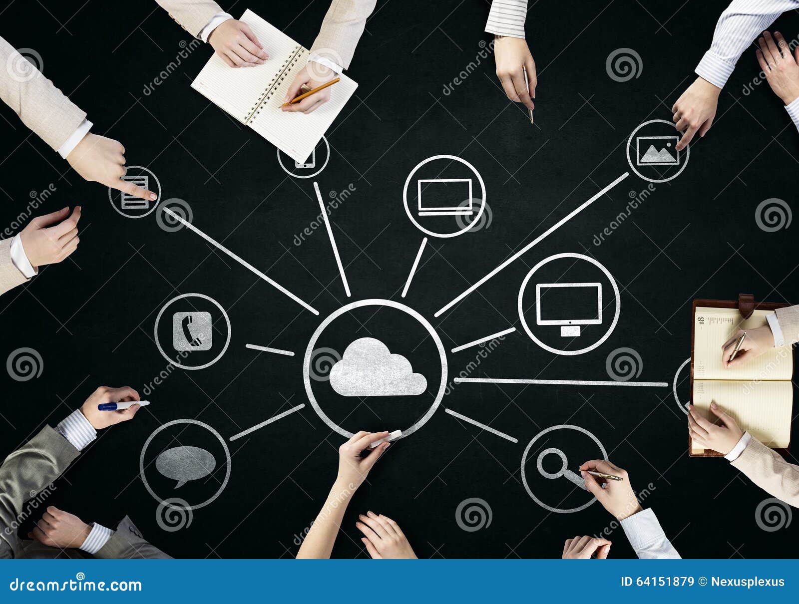 Creative Work of Business Team Stock Image - Image of business ...