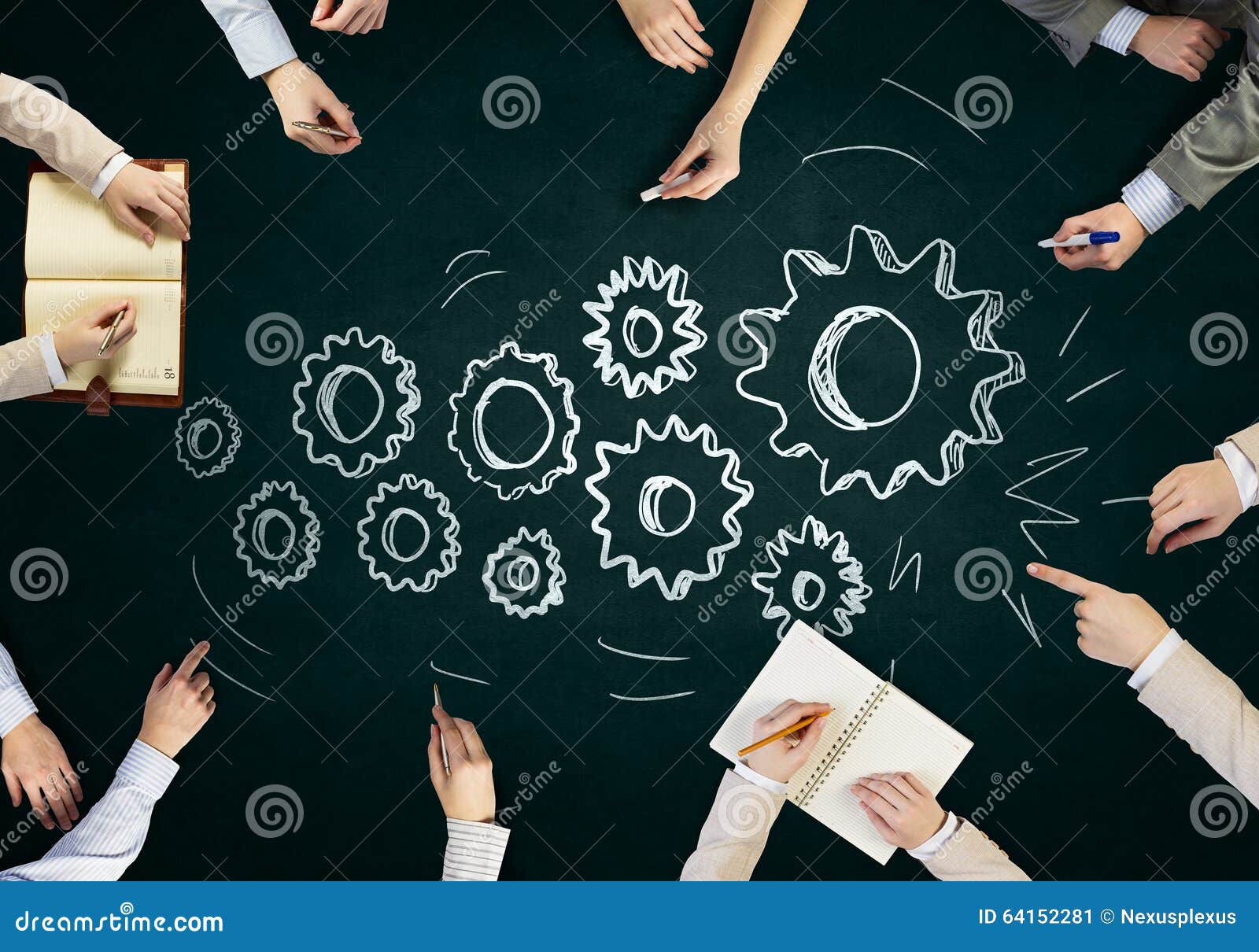 Creative Work of Business Team Stock Image - Image of meeting ...