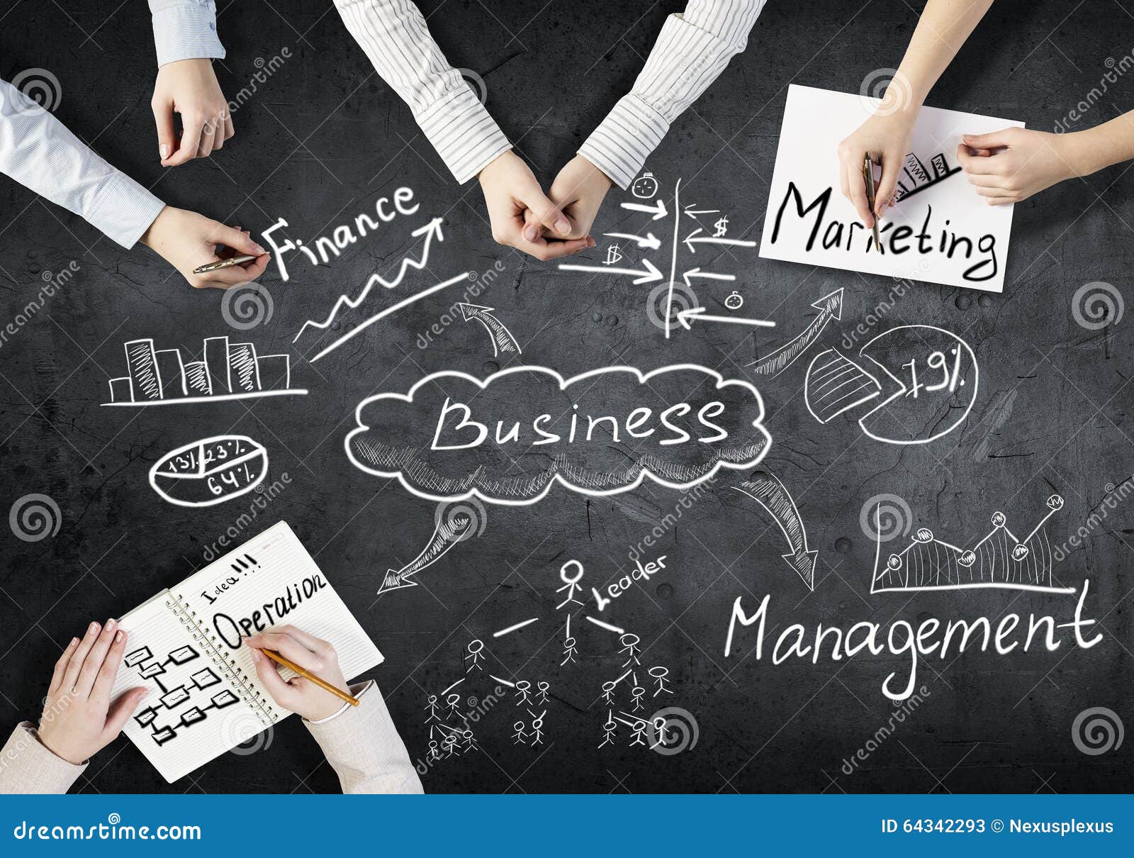 Creative Work of Business Team Stock Image - Image of financial ...
