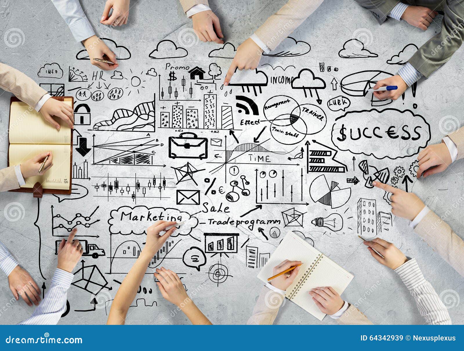 Creative Work of Business Team Stock Image - Image of teamwork, sharing ...