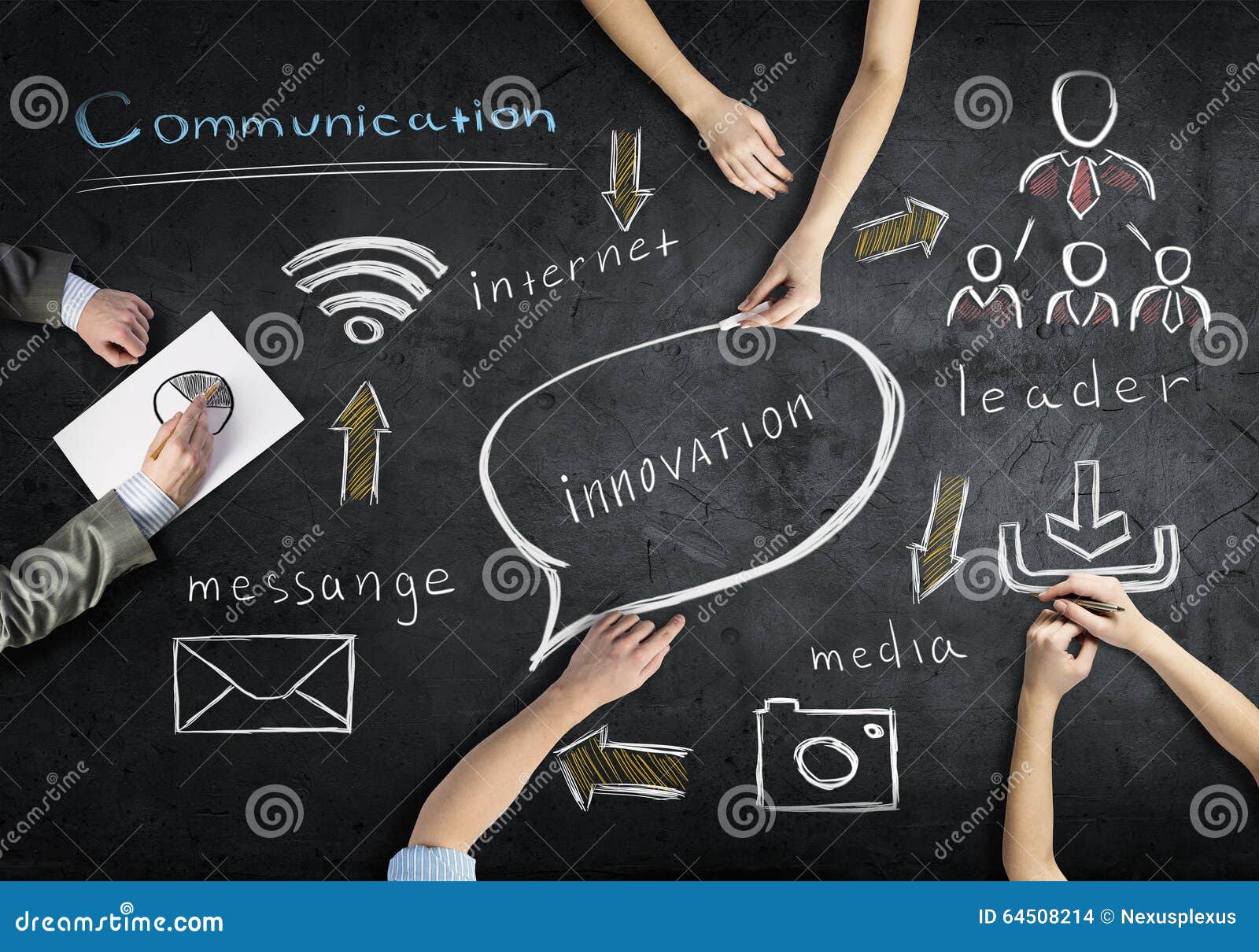 Creative Work of Business Team Stock Photo - Image of strategy, team ...