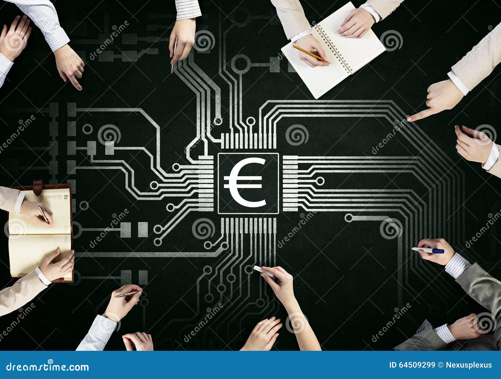 Creative Work of Business Team Stock Image - Image of interaction ...