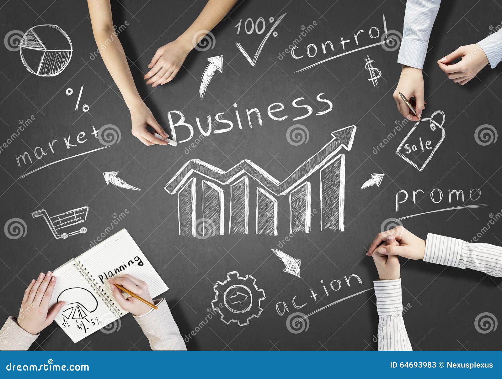 Creative Work of Business Team Stock Image - Image of strategy ...