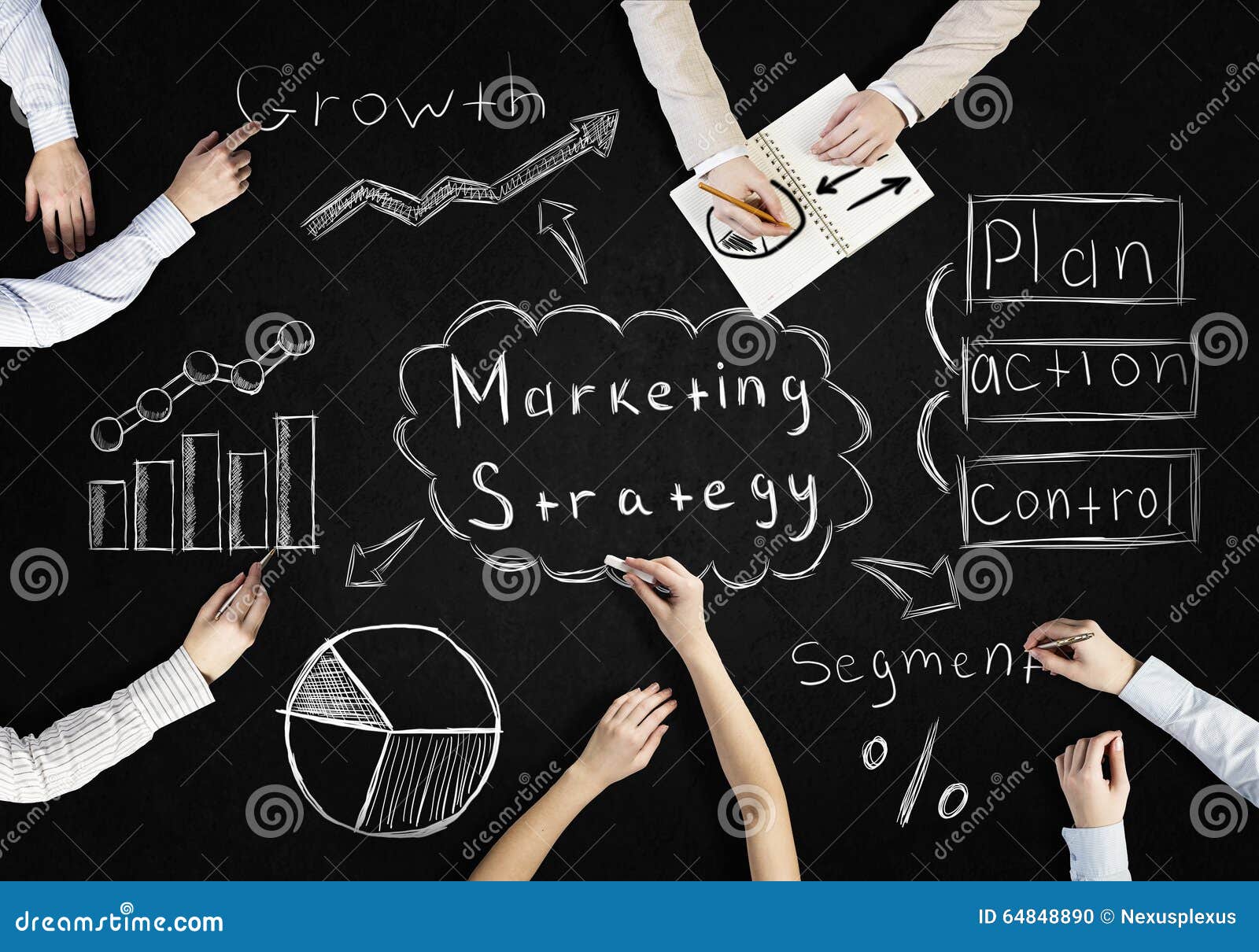 Creative Work of Business Team Stock Photo - Image of growth, hand ...