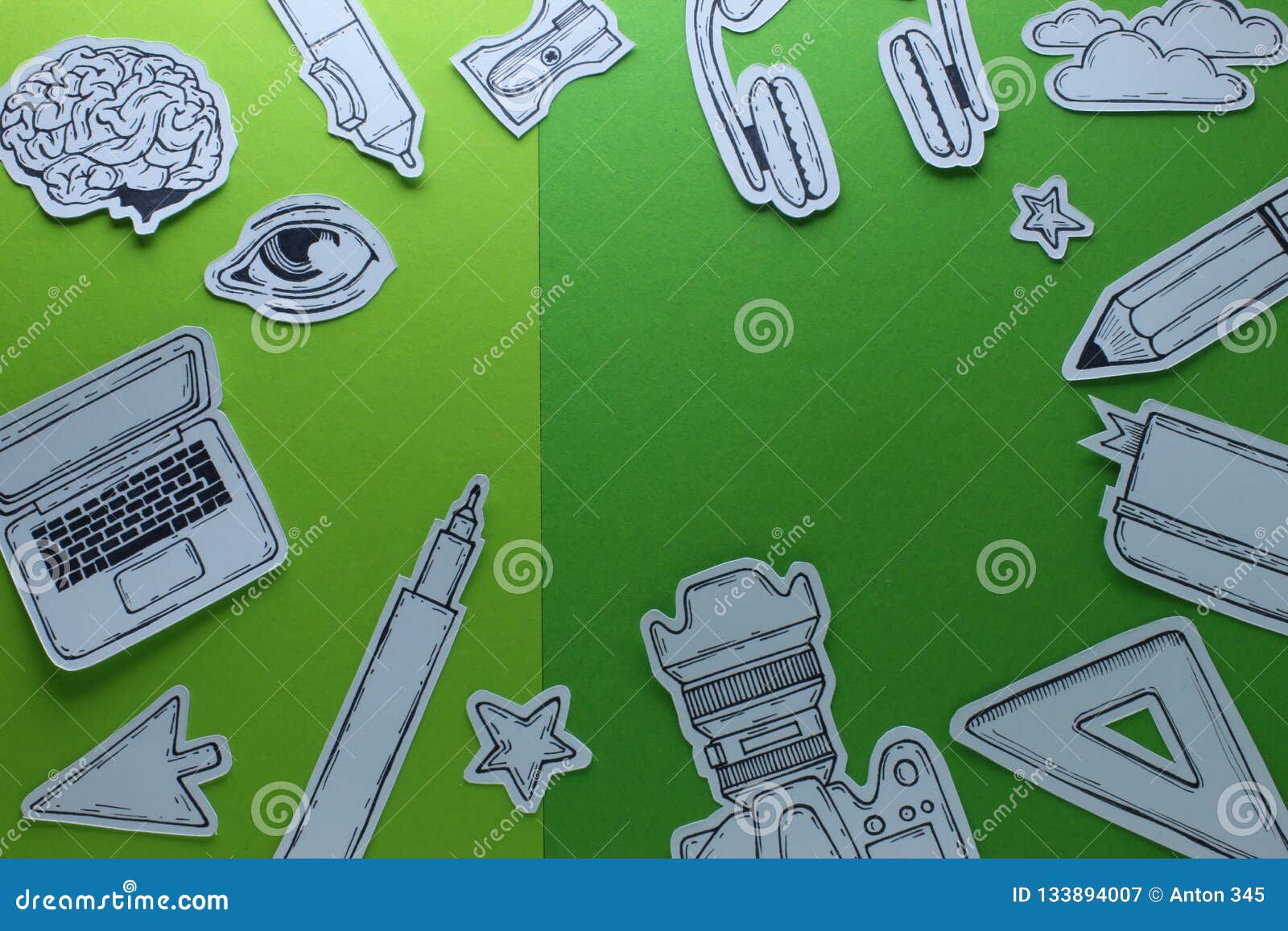 Creative Work Graphic Designer Related Tools Symbols Devices Objects ...