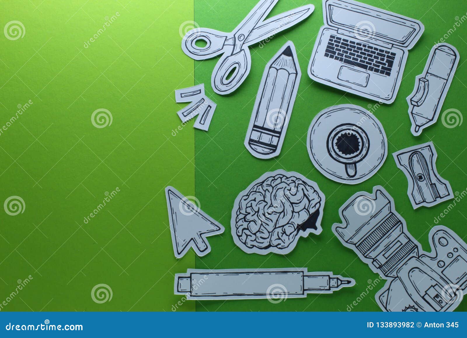 Creative Work Graphic Designer Related Tools Symbols Devices Objects ...