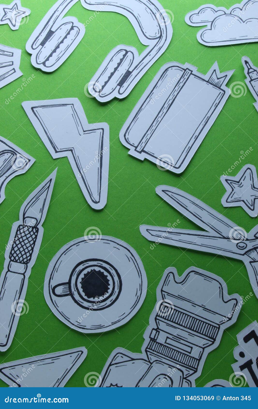 Creative Work Graphic Designer Related Tools Symbols Devices Objects ...