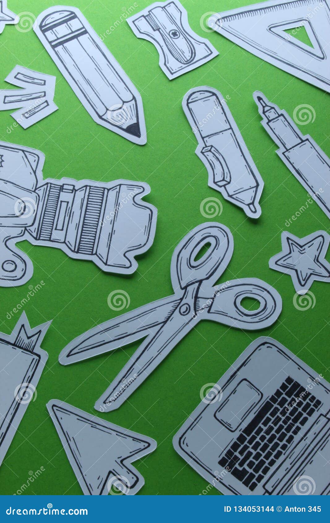 Creative Work Graphic Designer Related Tools Symbols Devices Objects ...