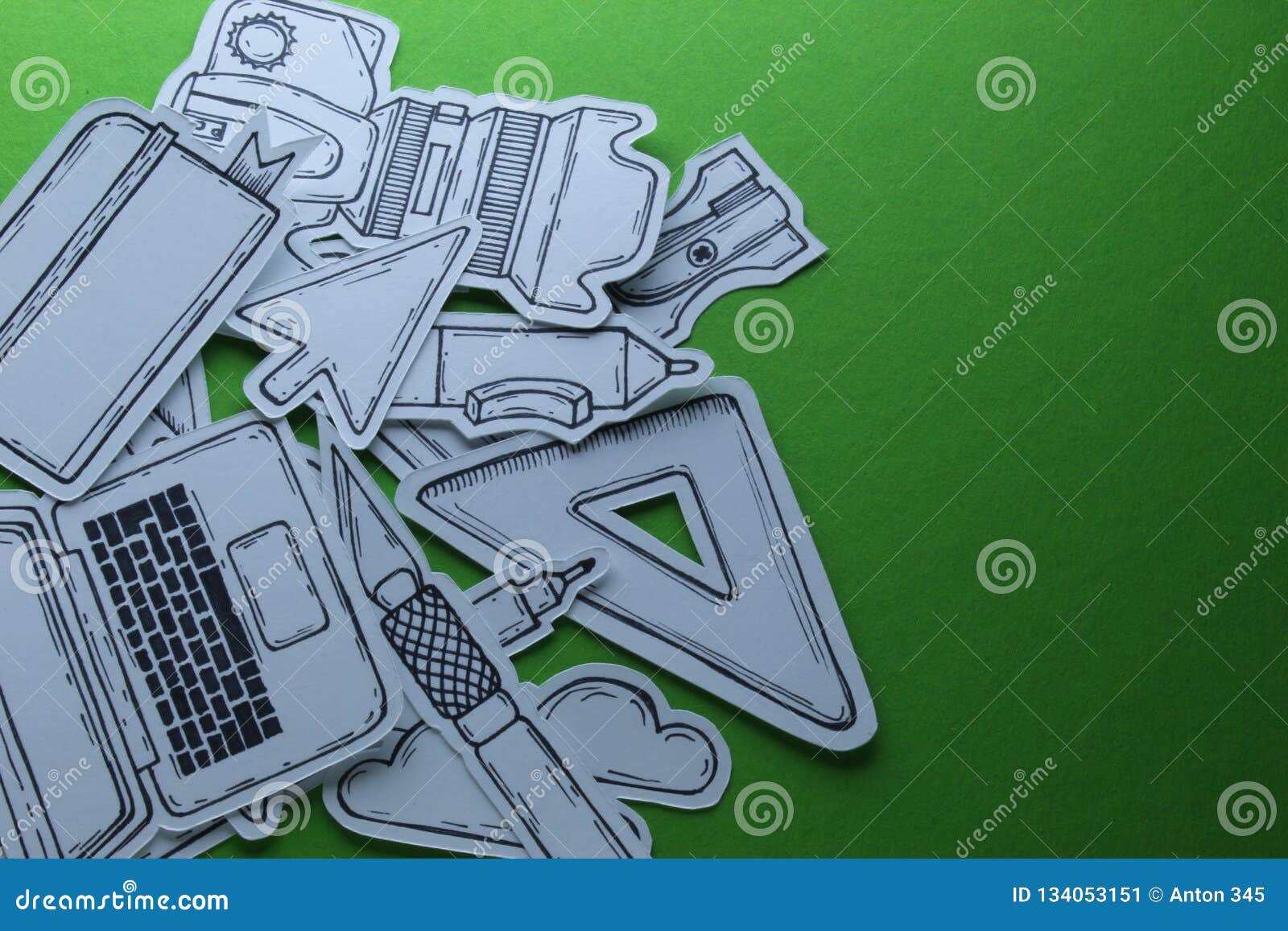Creative Work Graphic Designer Related Tools Symbols Devices Objects ...