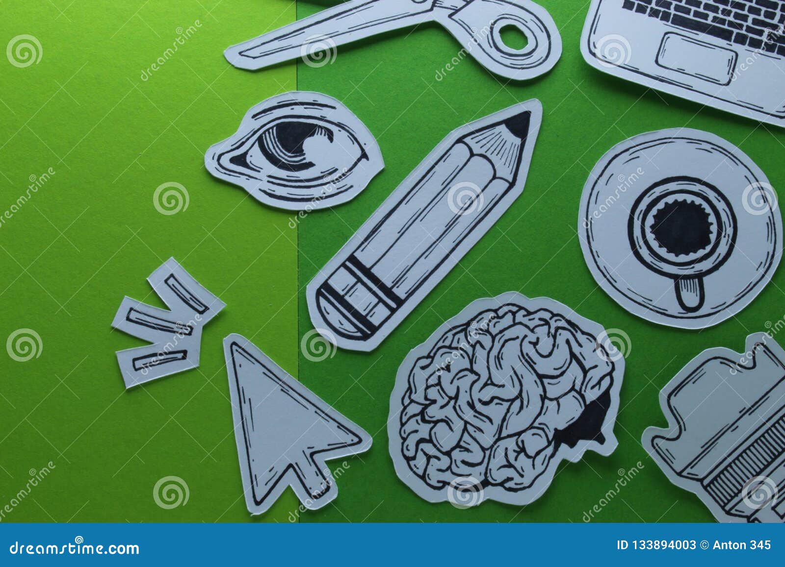 Creative Work Graphic Designer Related Tools Symbols Devices Objects ...