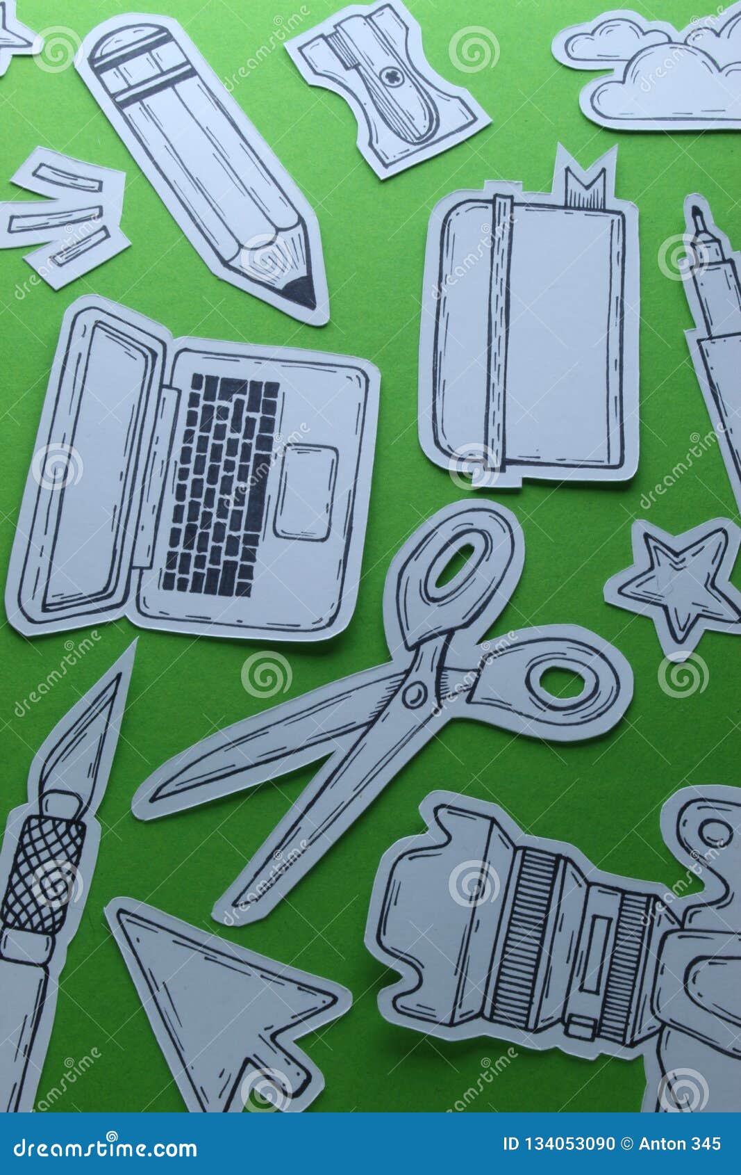Creative Work Graphic Designer Related Tools Symbols Devices Objects ...