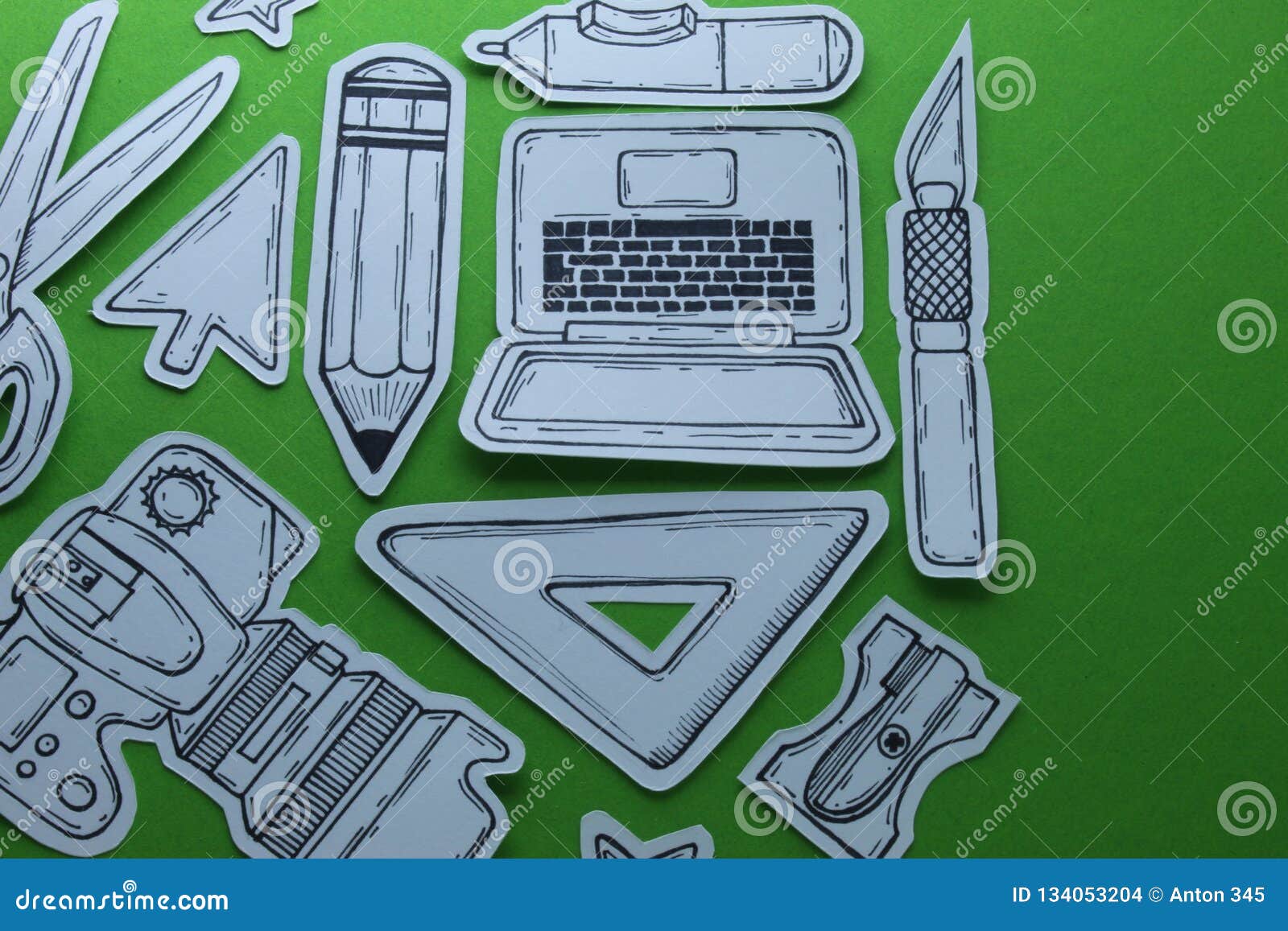 Creative Work Graphic Designer Related Tools Symbols Devices Objects ...