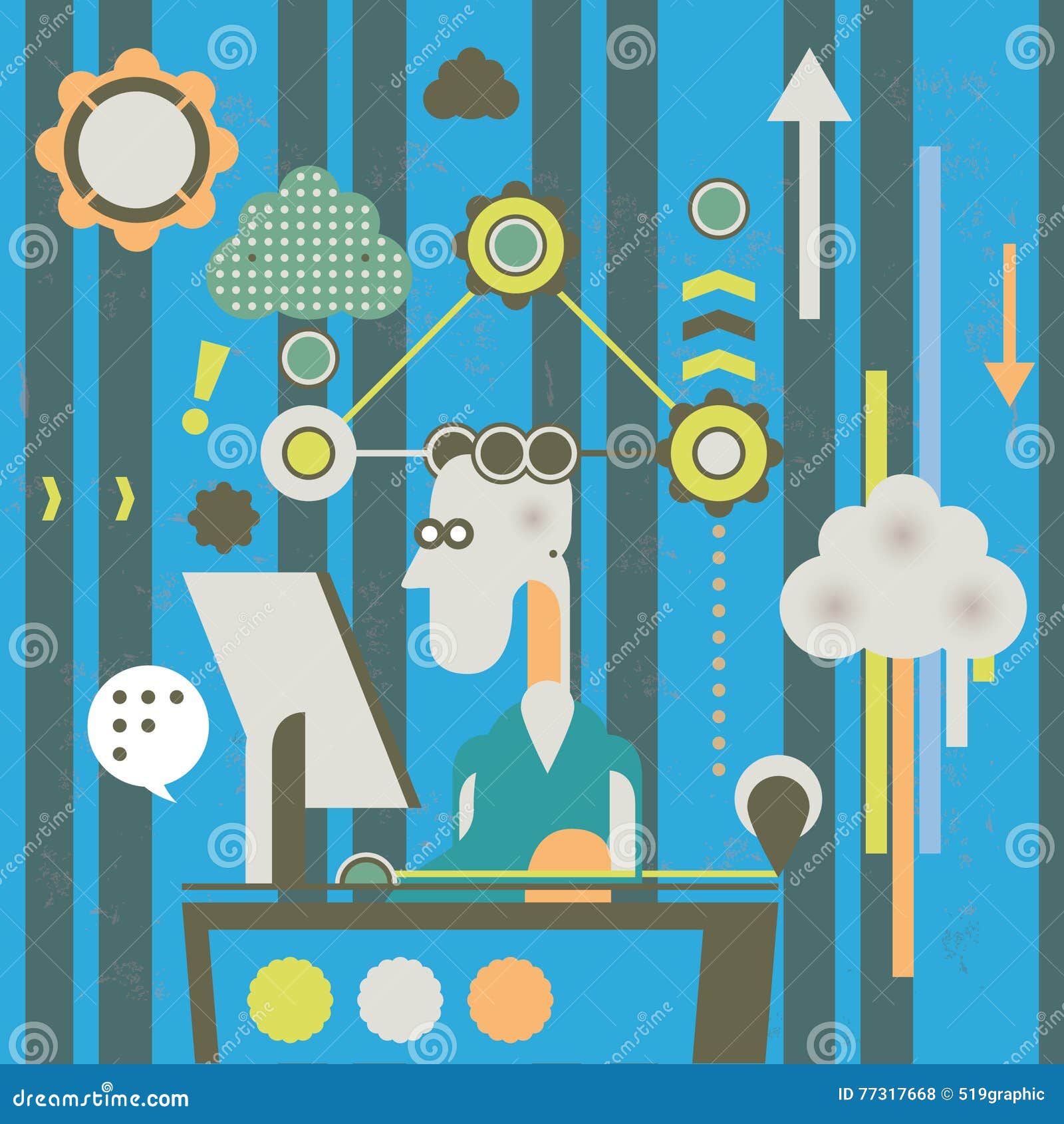 Creative work stock vector. Illustration of creativity - 77317668