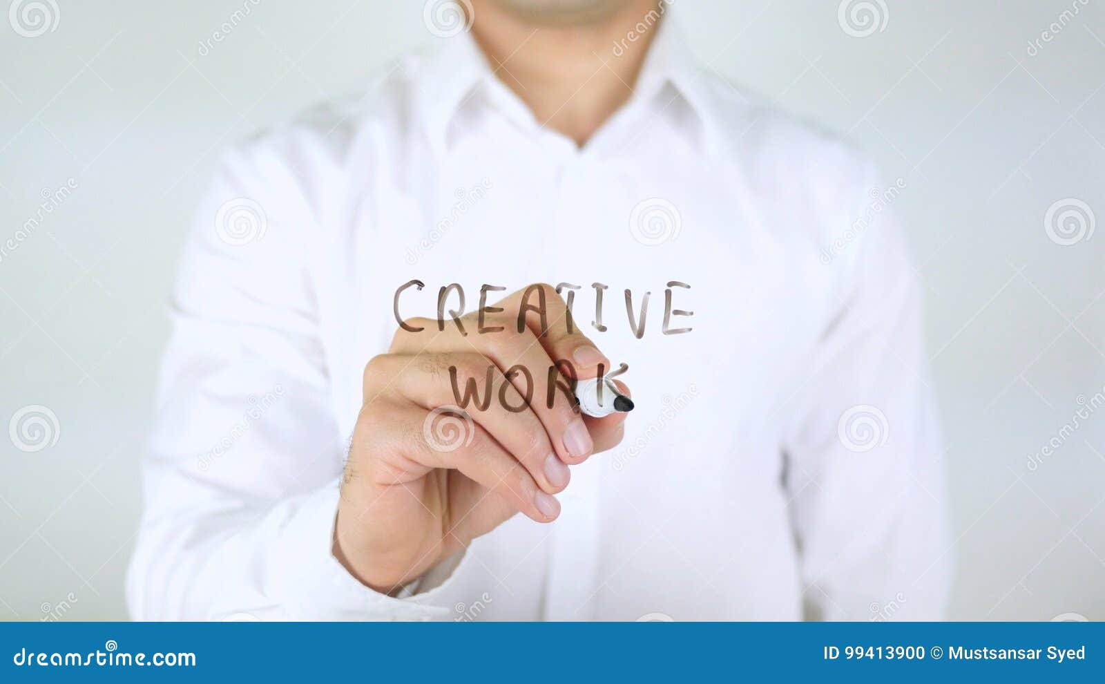 Creative Work, Man Writing on Glass Stock Photo - Image of whiteboard ...