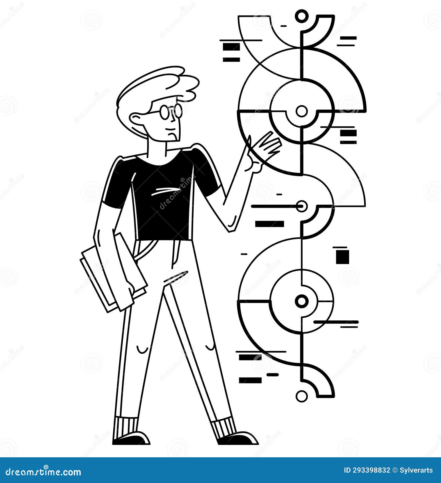 Creative Worker Doing Some Job and Creating Some System, Inspired ...