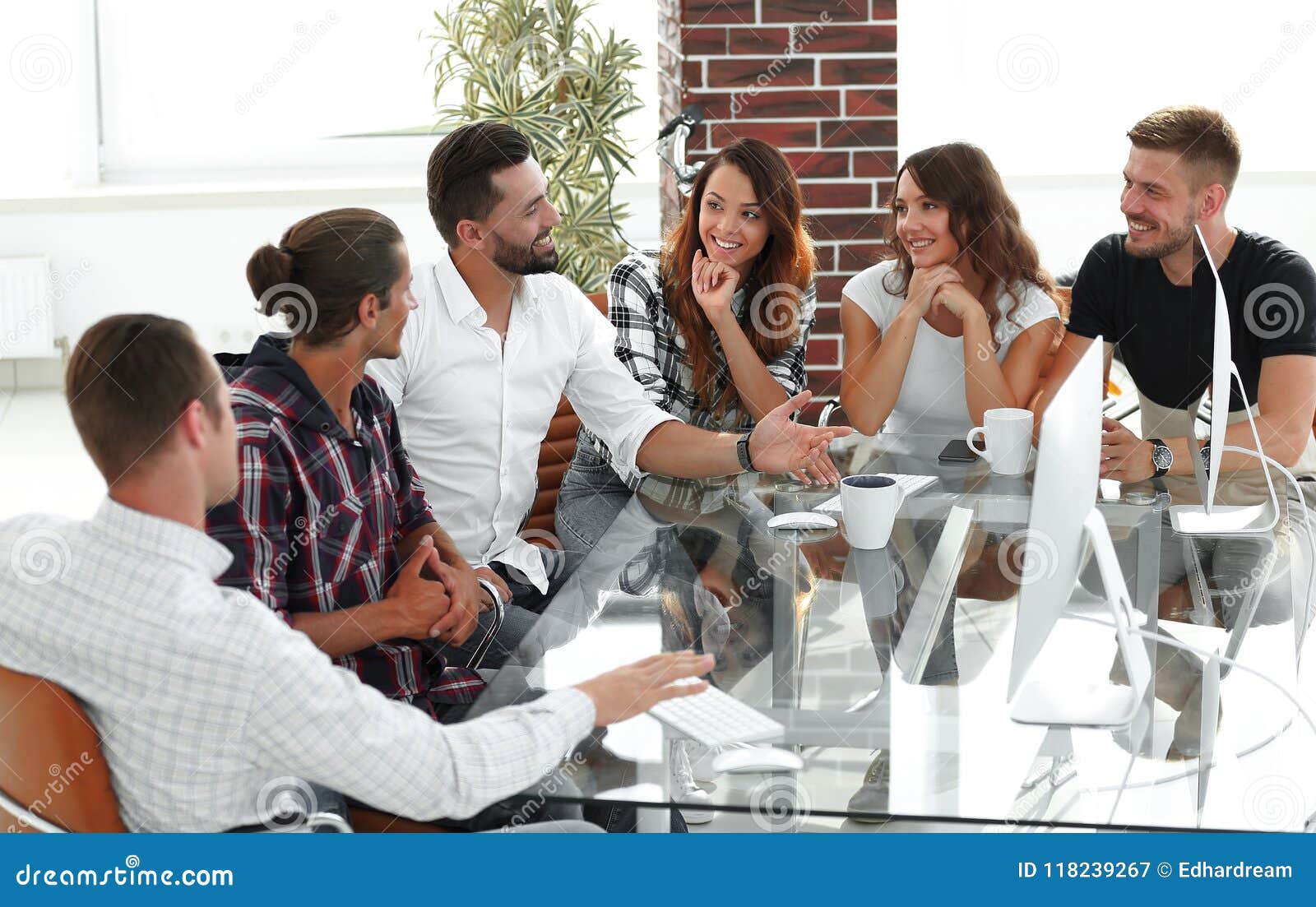 Creative Workers Design Together in the Studio. Stock Image - Image of ...